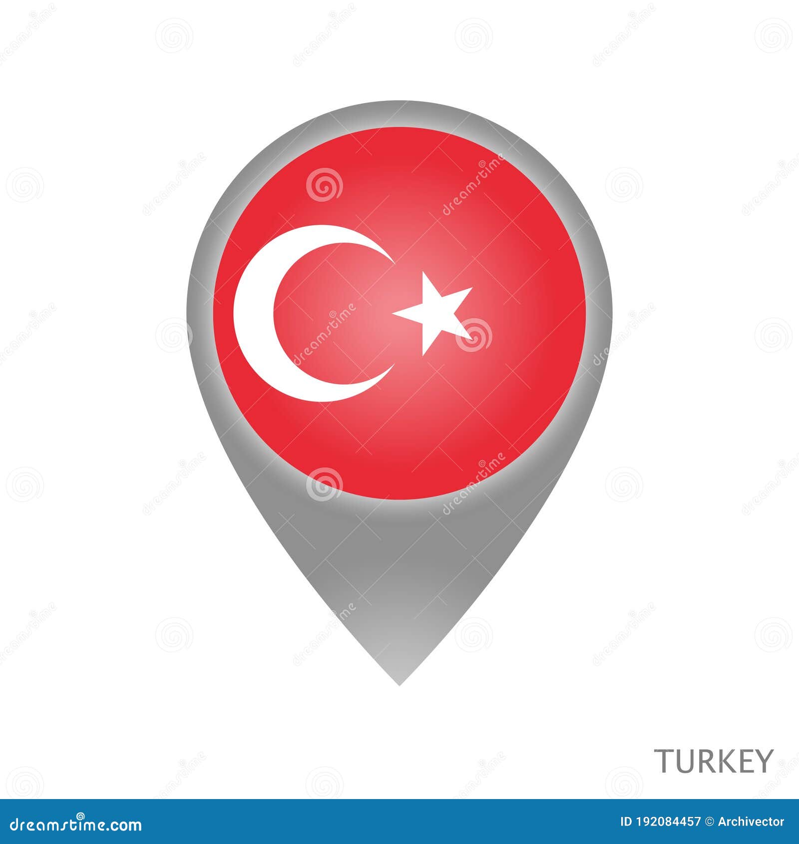 Map Pointer with Flag of Turkey Stock Vector - Illustration of symbol ...