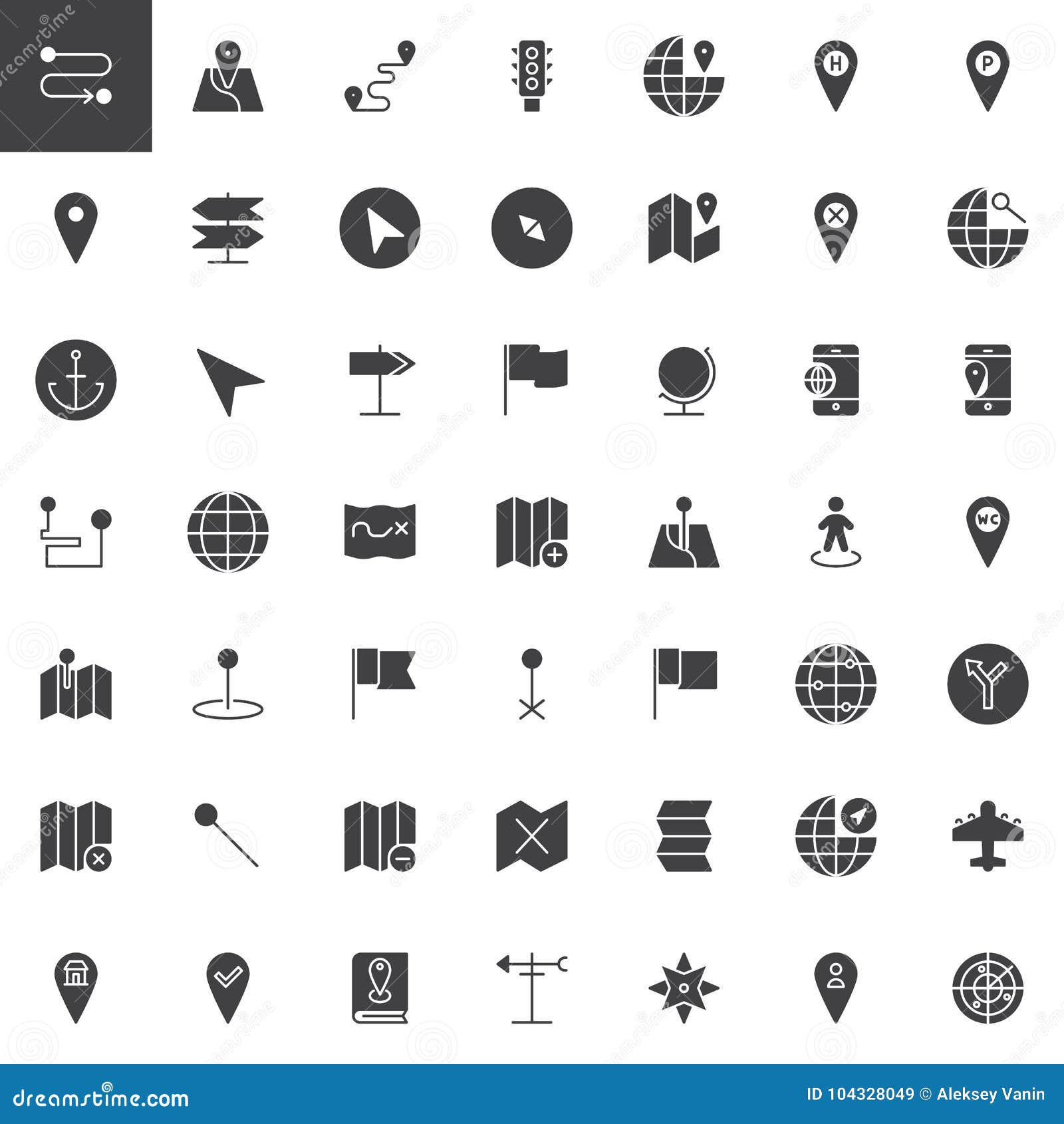 Map Pointer, Gps Marker Vector Icons Set Stock Vector - Illustration of ...
