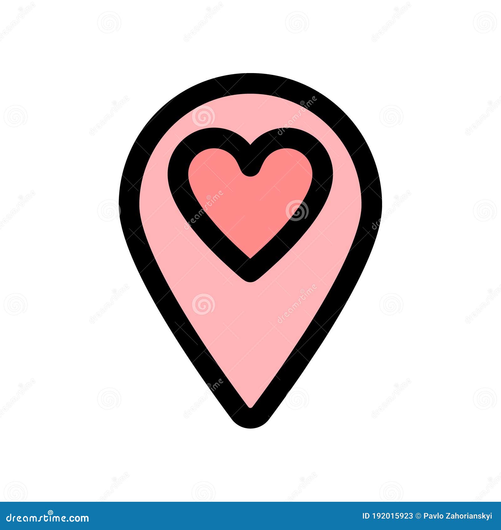 Map Pointer with Heart Icon. Vector Illustration Stock Illustration ...
