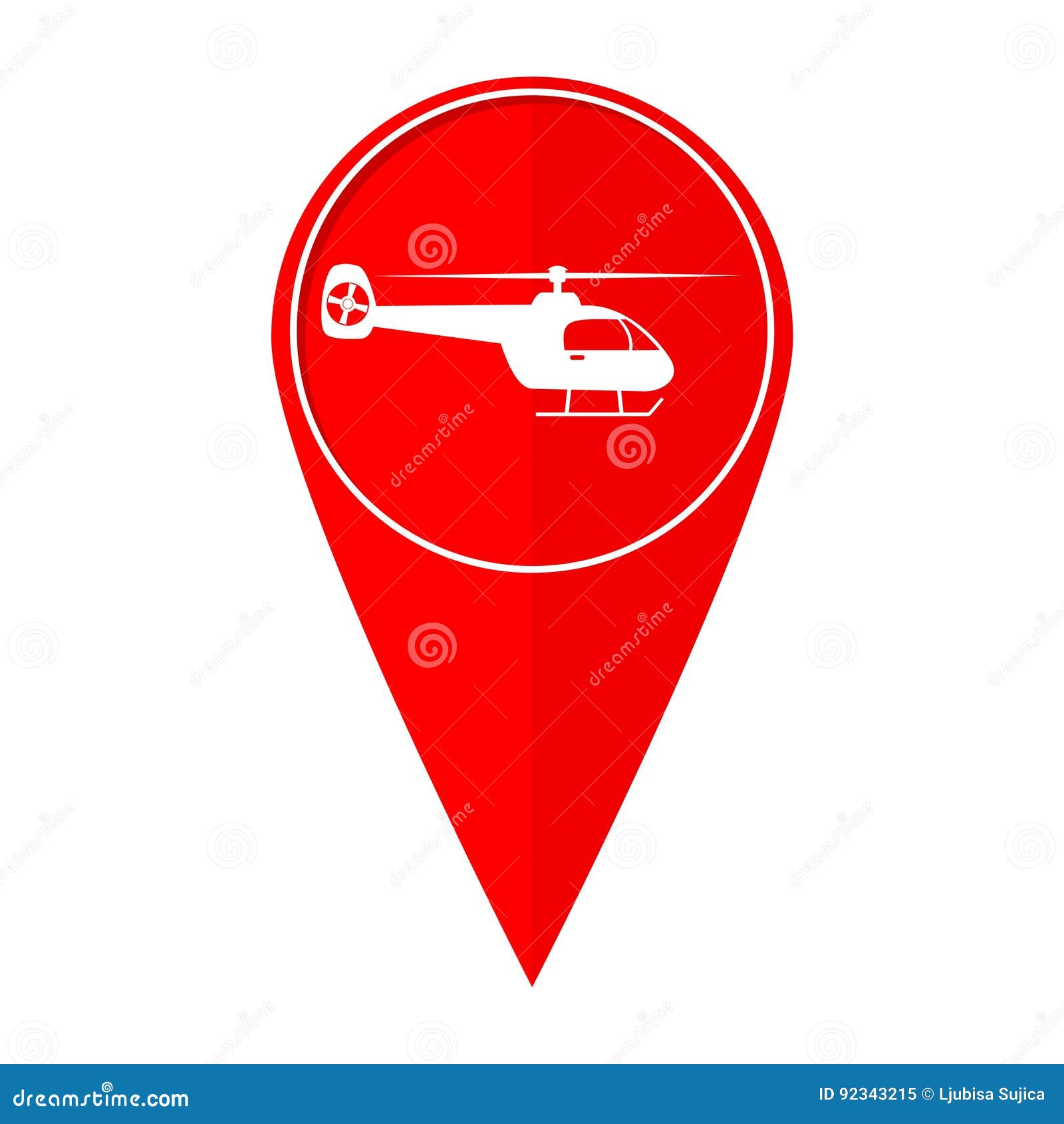 Map pointer helicopter stock vector. Illustration of guide - 92343215