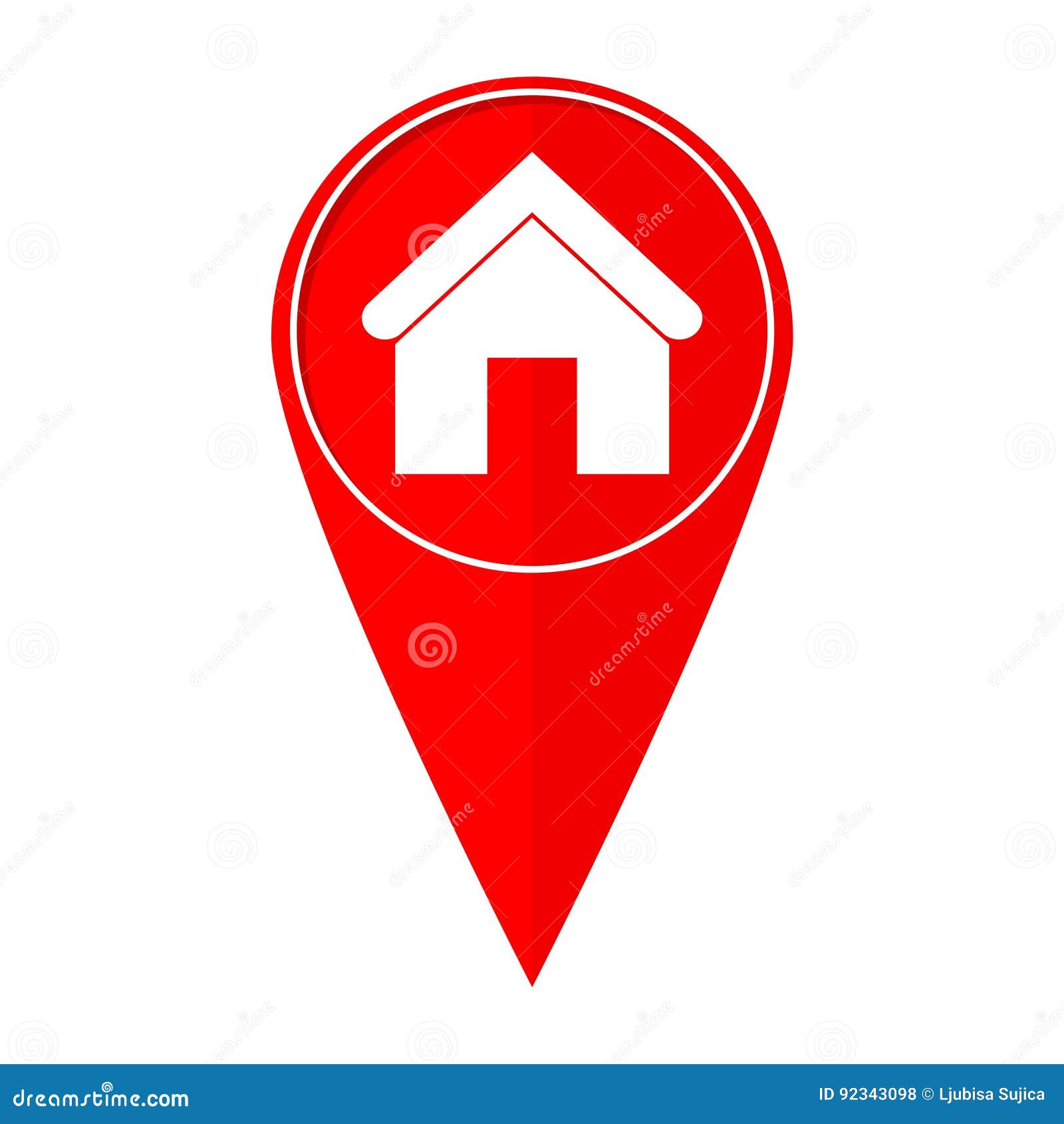 Map pointer home stock vector. Illustration of navigation - 92343098