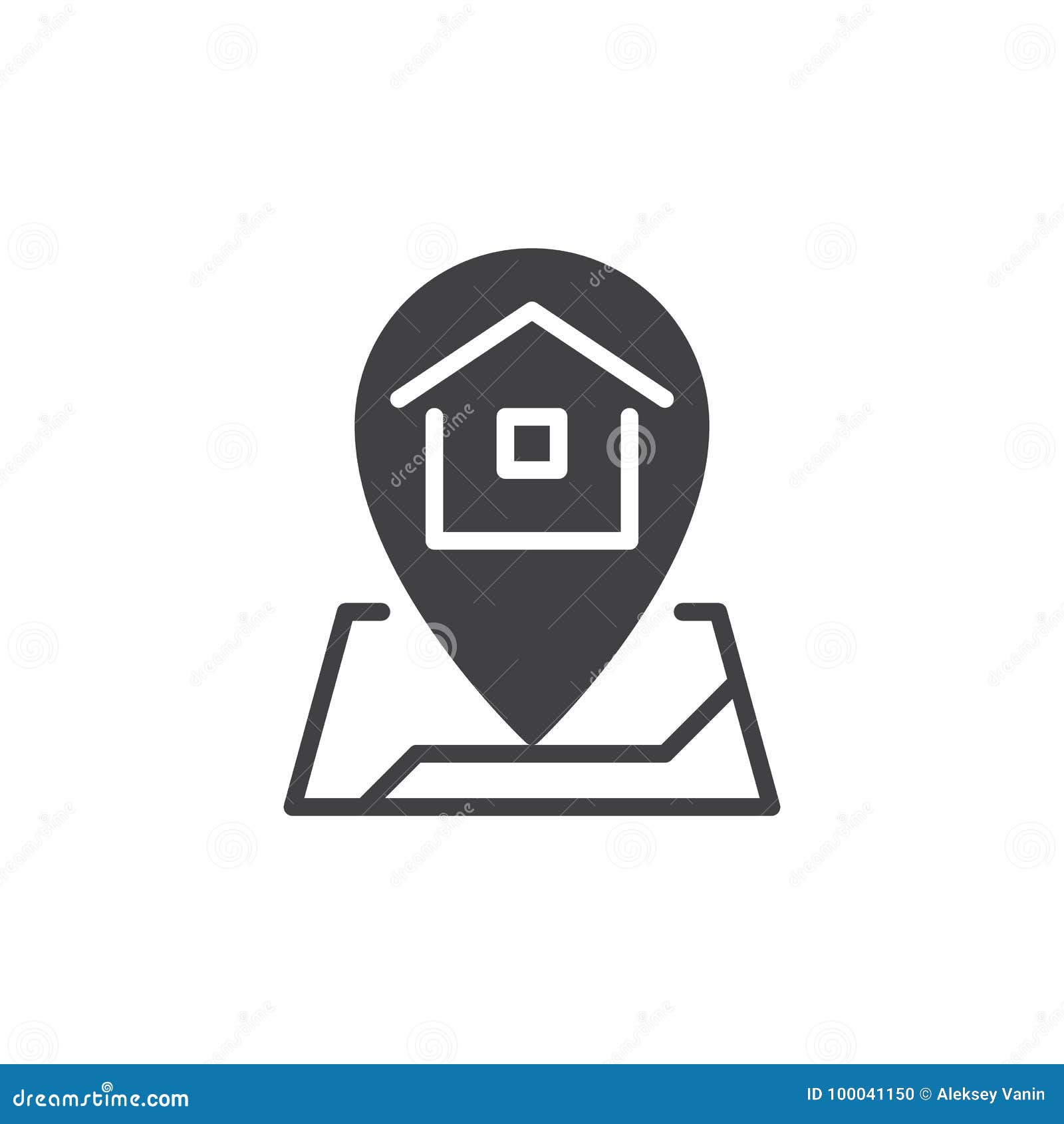 Map Pointer with House Icon Vector Stock Vector - Illustration of hotel ...
