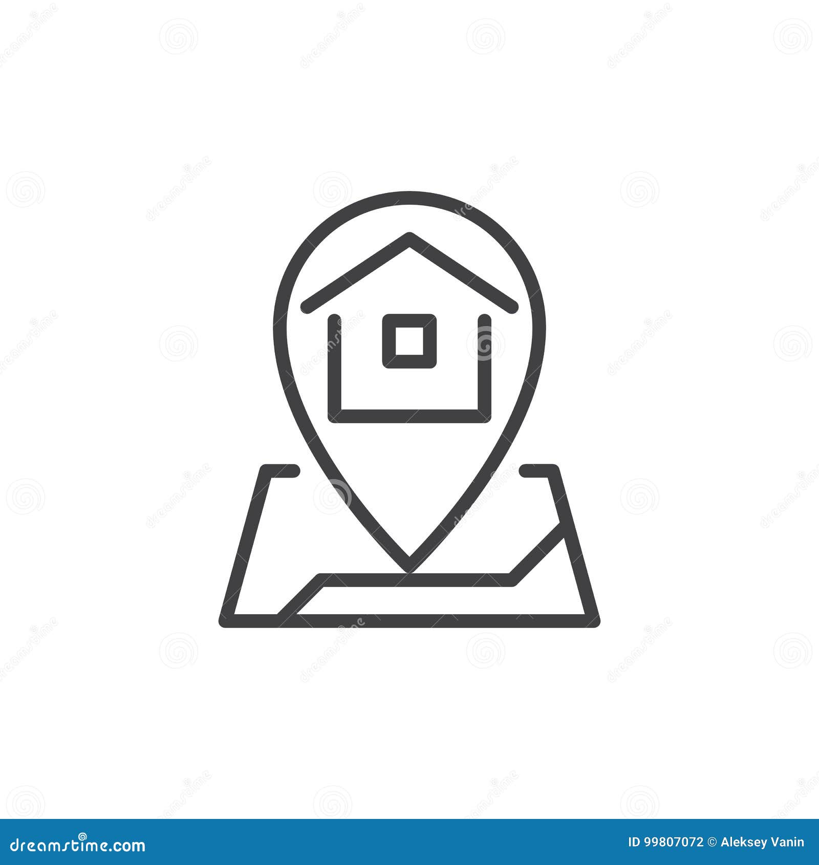 Map Pointer with House Line Icon Stock Vector - Illustration of icon ... Map Pointer with House Line Icon Stock Vector - Illustration of icon ...