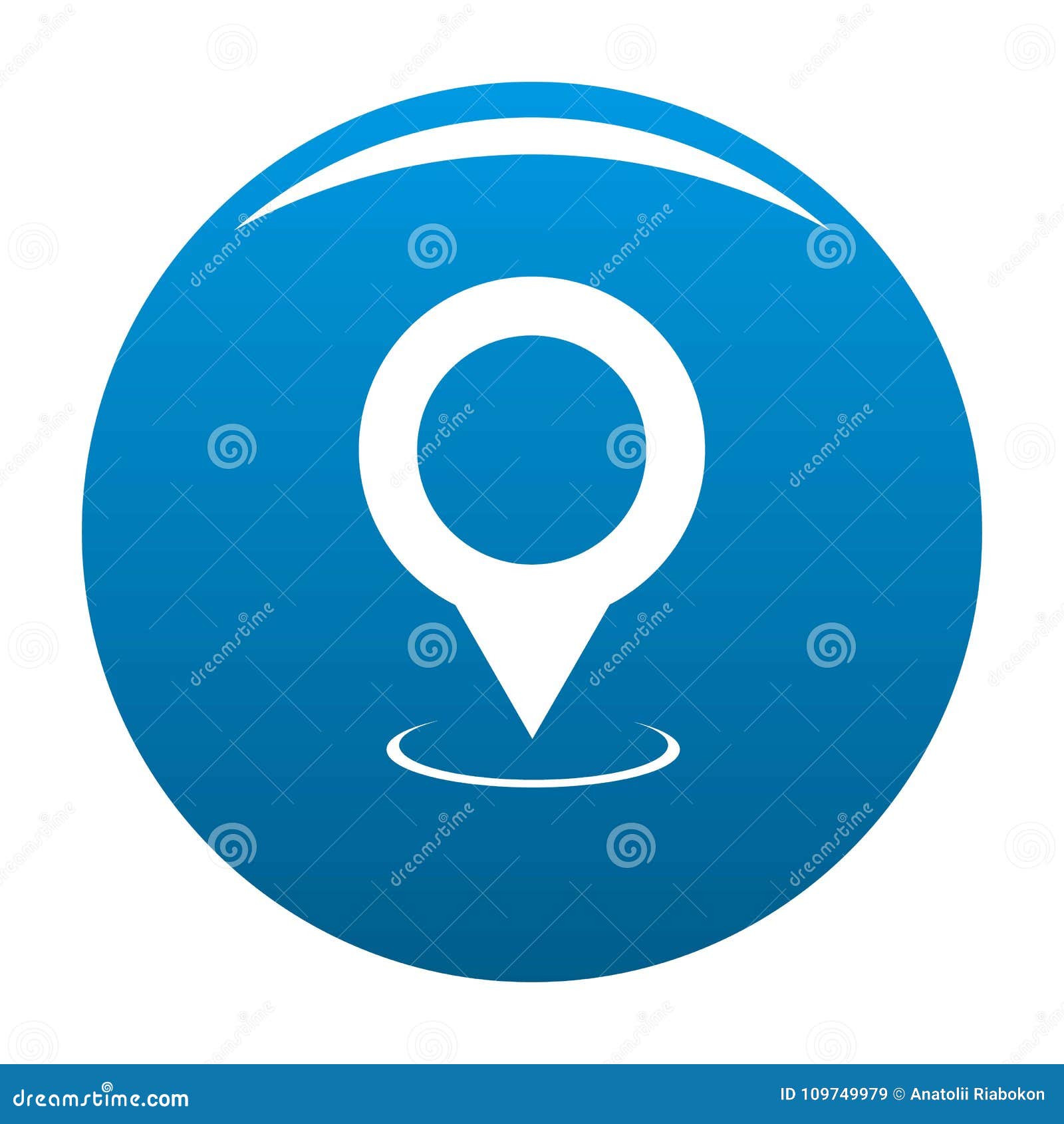 Map Pointer Icon Blue Vector Stock Vector - Illustration of grey ...