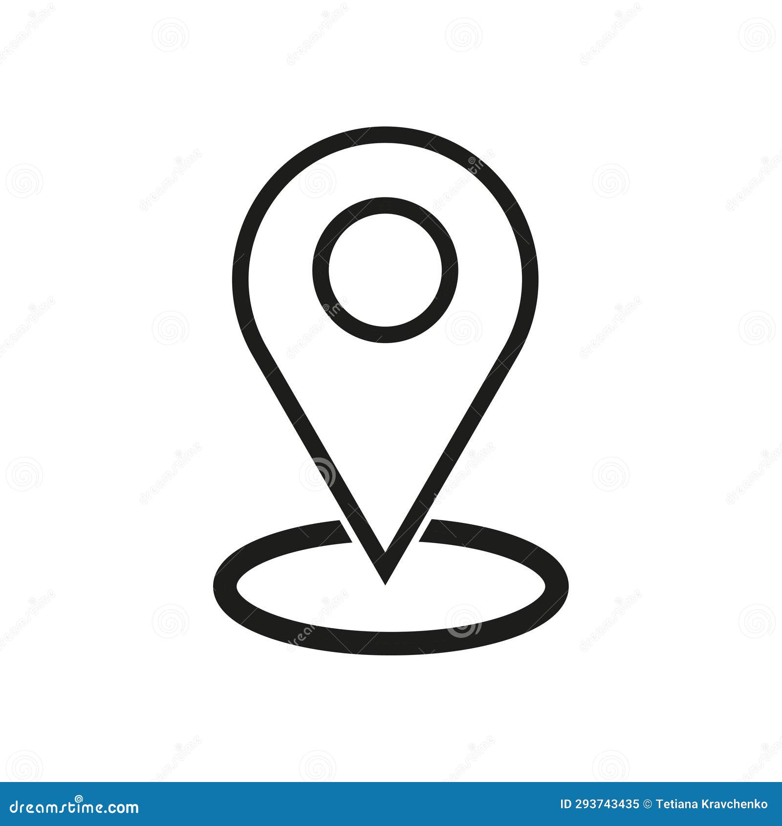 Map Pointer Icon in Circle. Location, Pin, Gps Icon. Vector ...