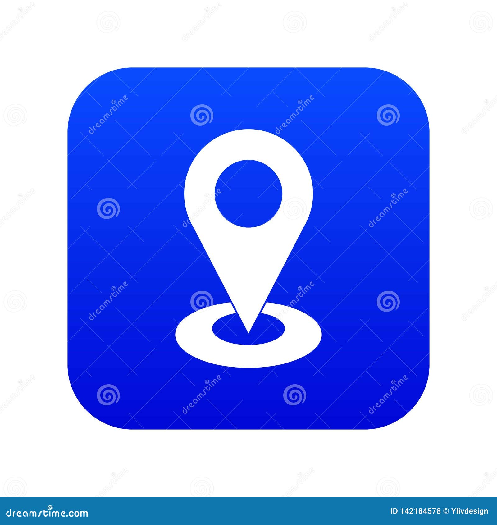 Map Pointer Icon Digital Blue Stock Vector - Illustration of location ...