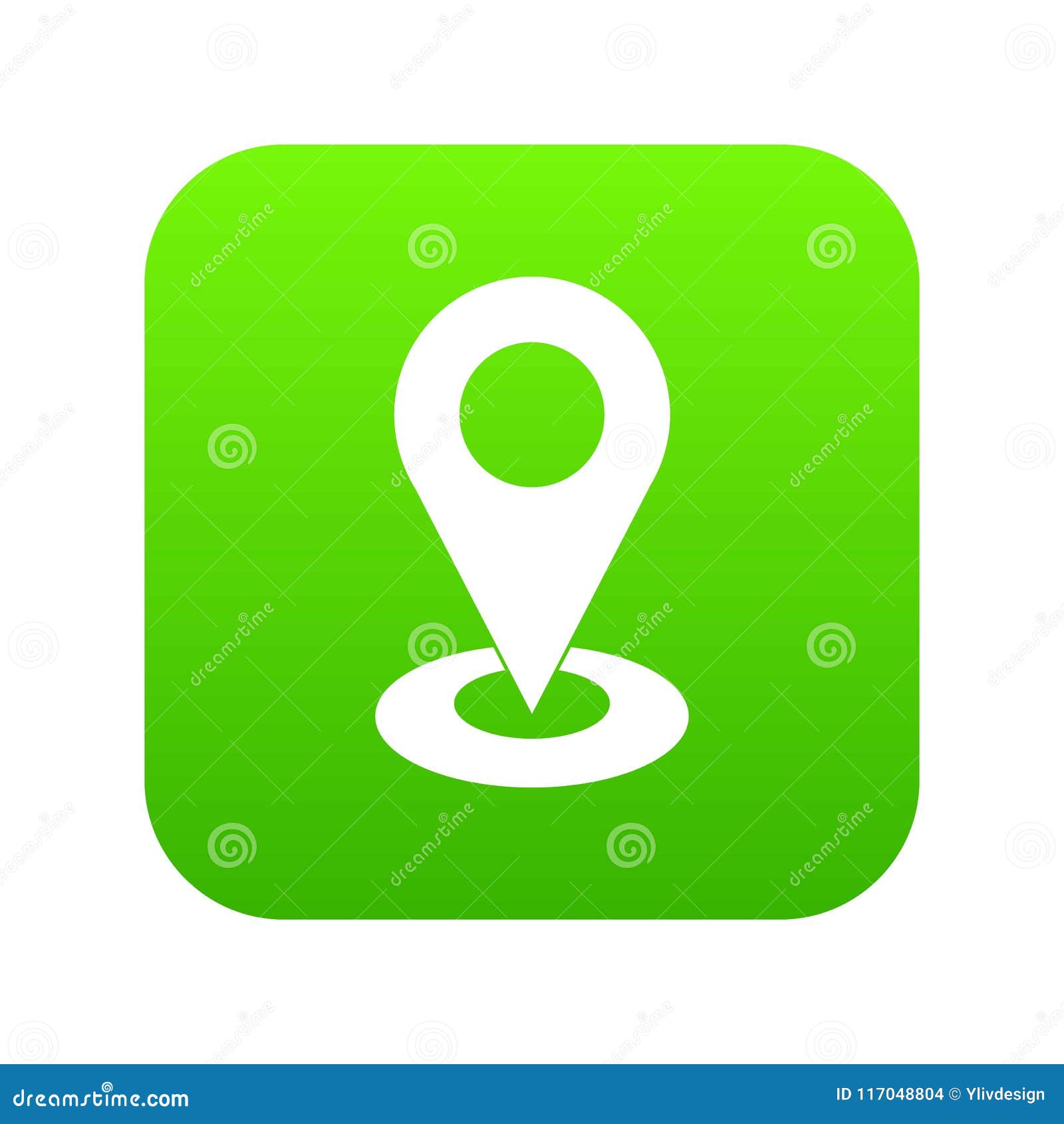 Map Pointer Icon Digital Green Stock Vector - Illustration of pointing ...