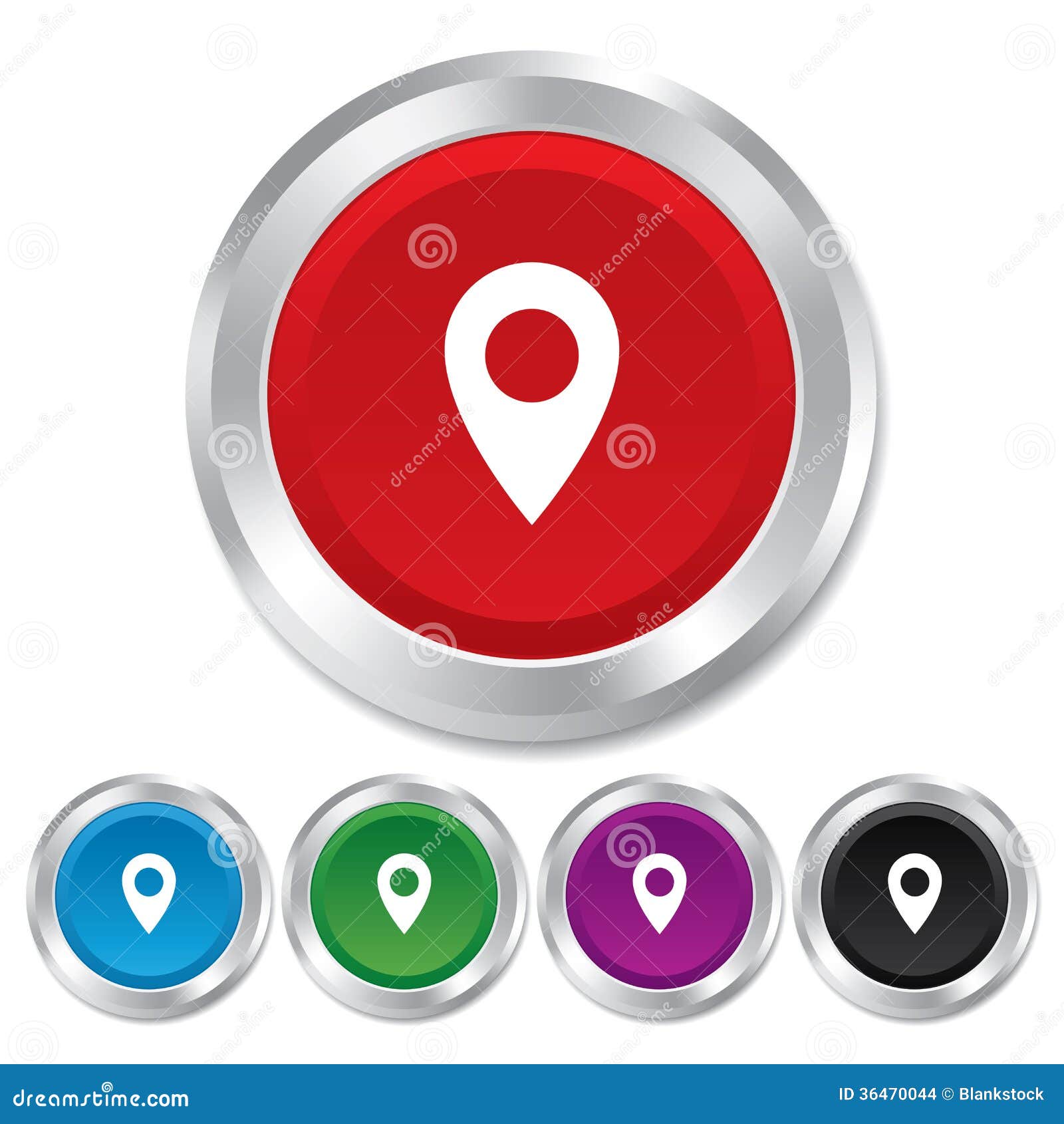 Map Pointer Icon. GPS Location Symbol Stock Vector - Illustration of ...