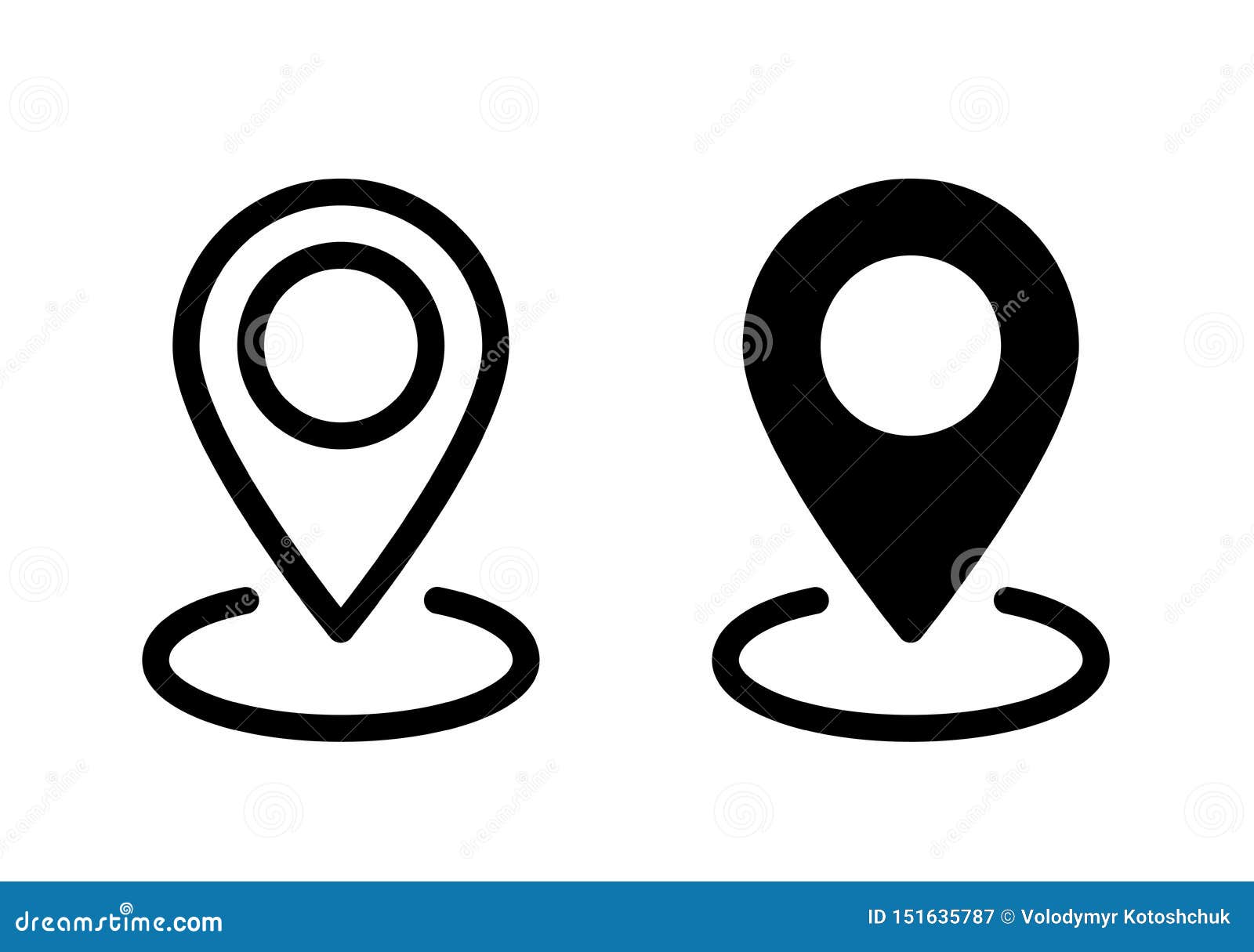 Map Pointer Icon. Line Style Stock Vector - Illustration of label ...