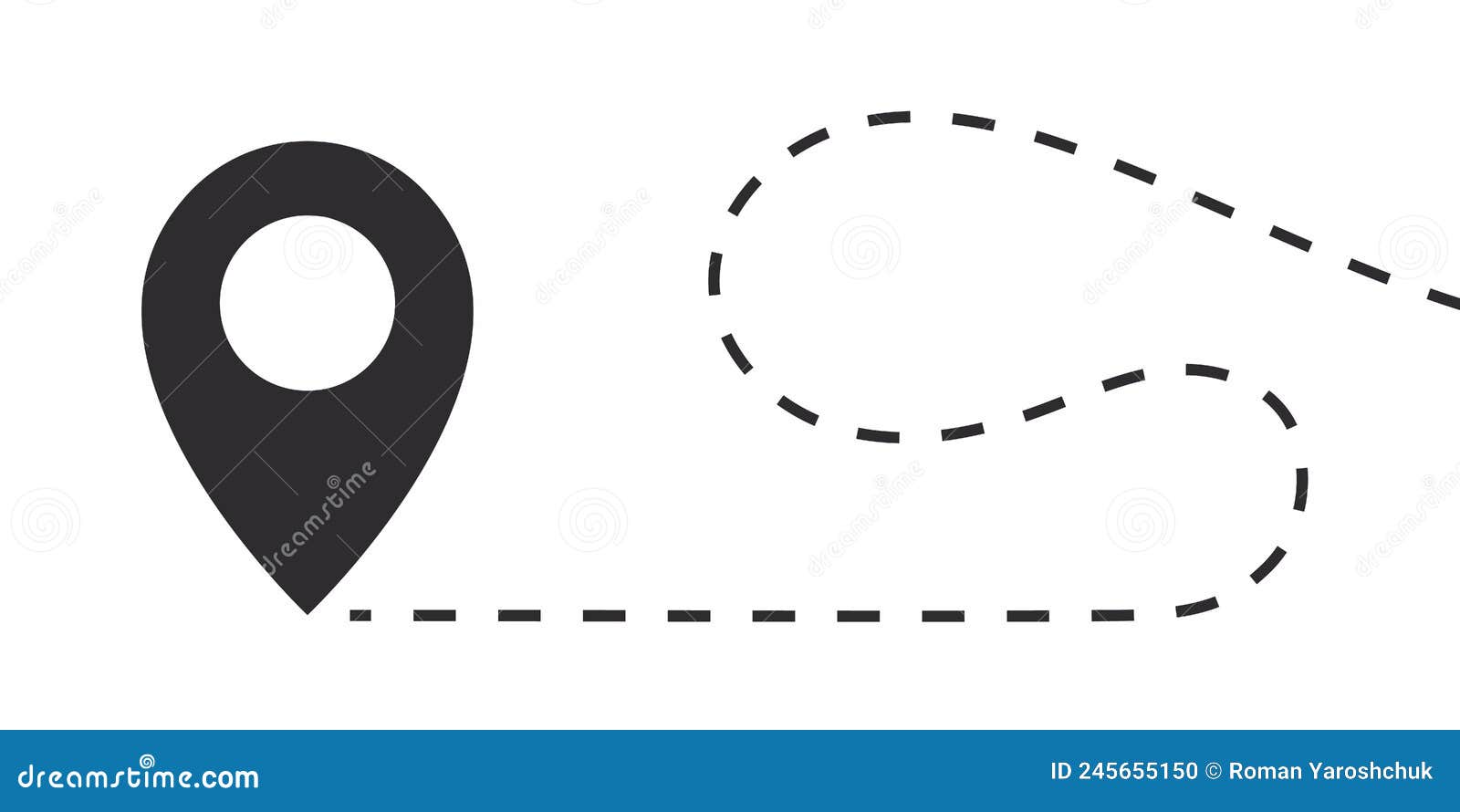 Map Pointer Icon. Location Pin. Location Pointer with a Line Stock ...