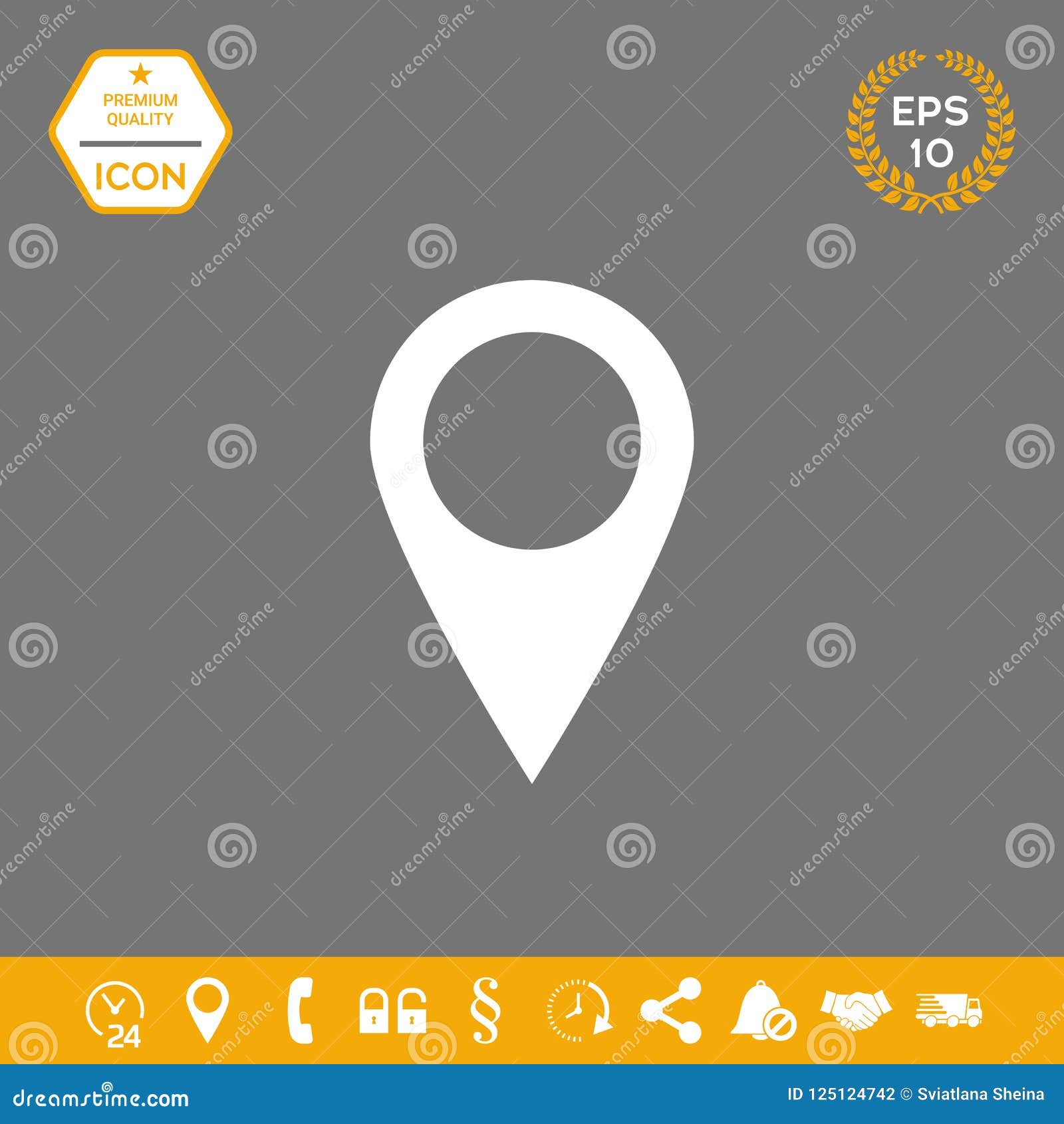 Map Pointer Icon . Graphic Elements for Your Design Stock Vector ...