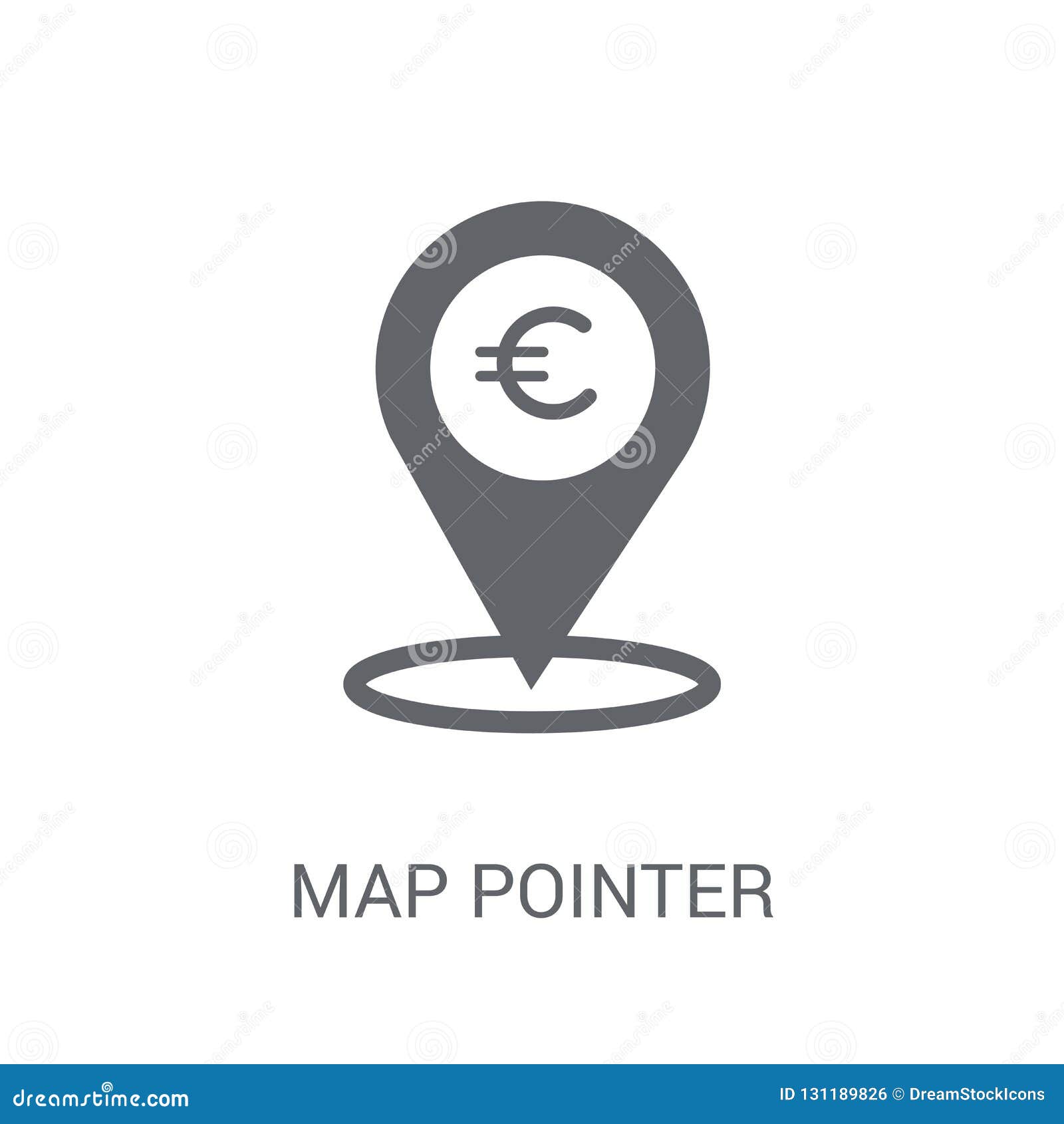 Map Pointer Icon. Trendy Map Pointer Logo Concept on White Background ...