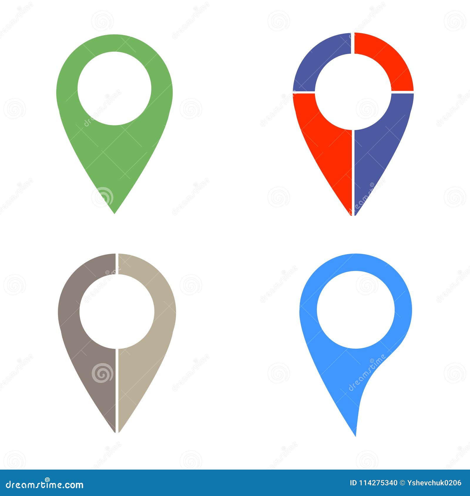 Map Pointer Icon. White Background. Vector Illustration. Stock Vector ...