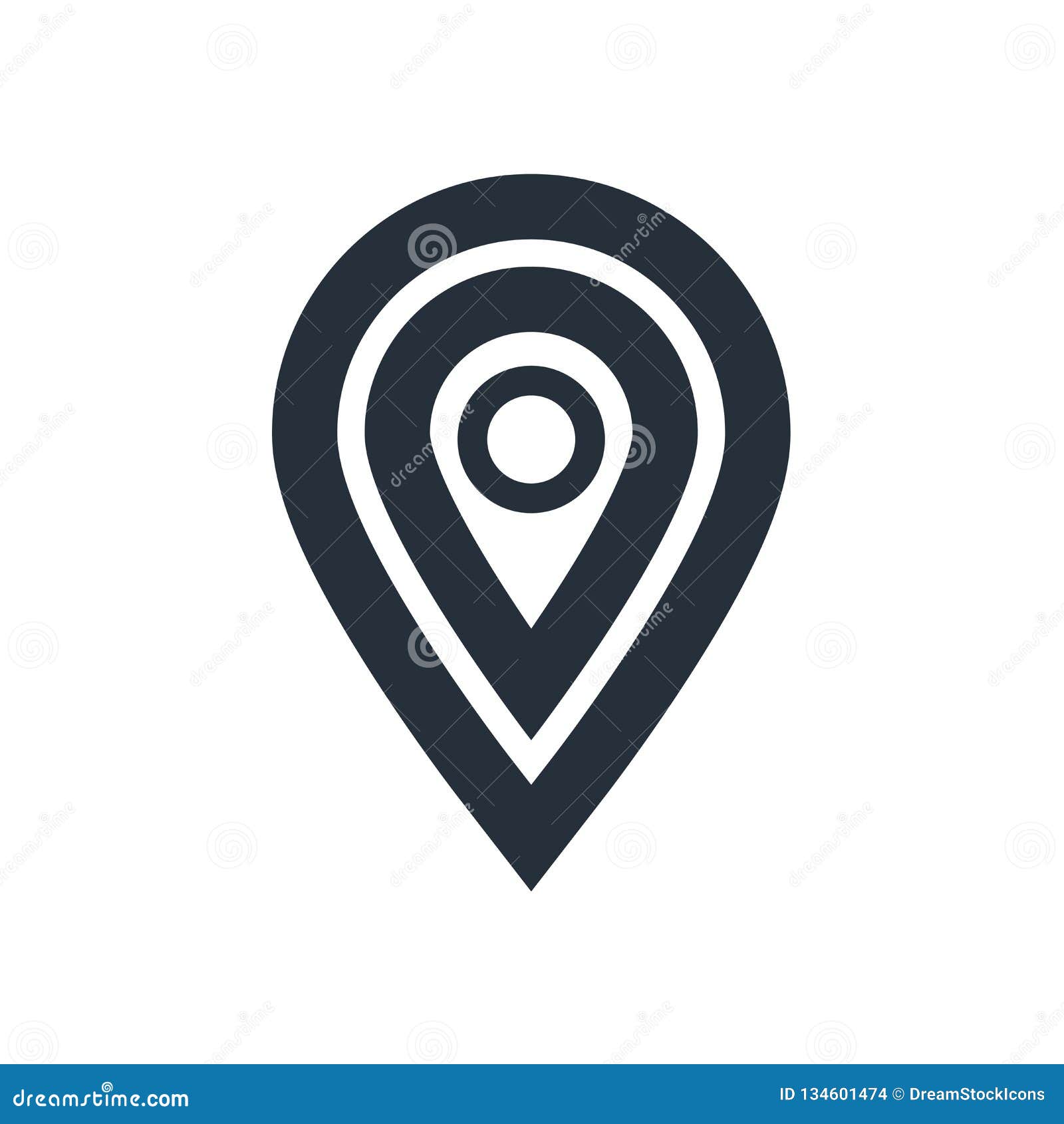 Map Pointer Icon Vector Sign and Symbol Isolated on White Background ...