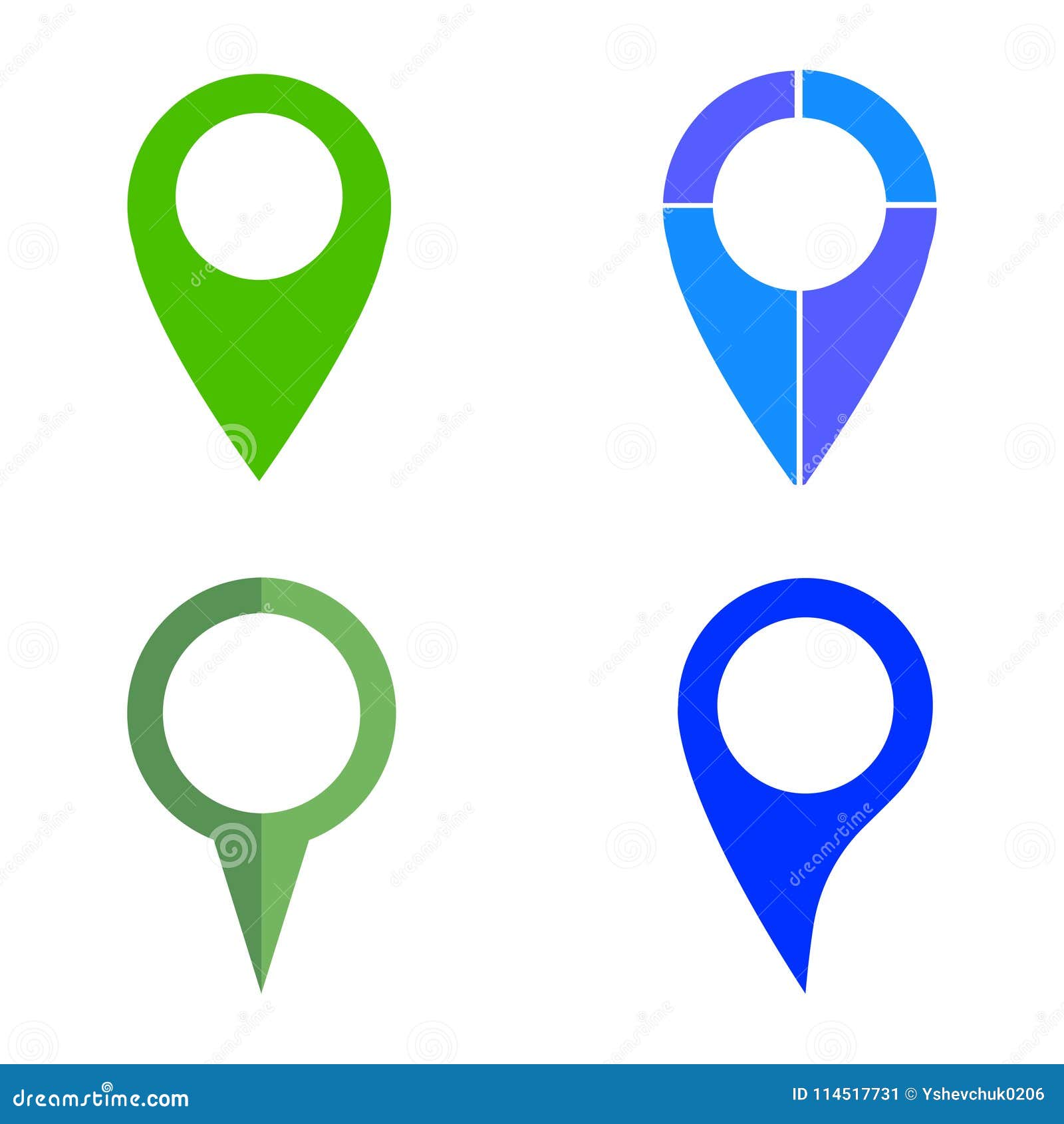 Map Pointer Icon. White Background. Vector Illustration. Stock Vector ...