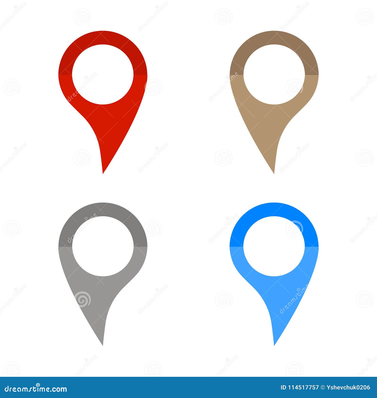 Map Pointer Icon. White Background. Vector Illustration. Stock Vector ...