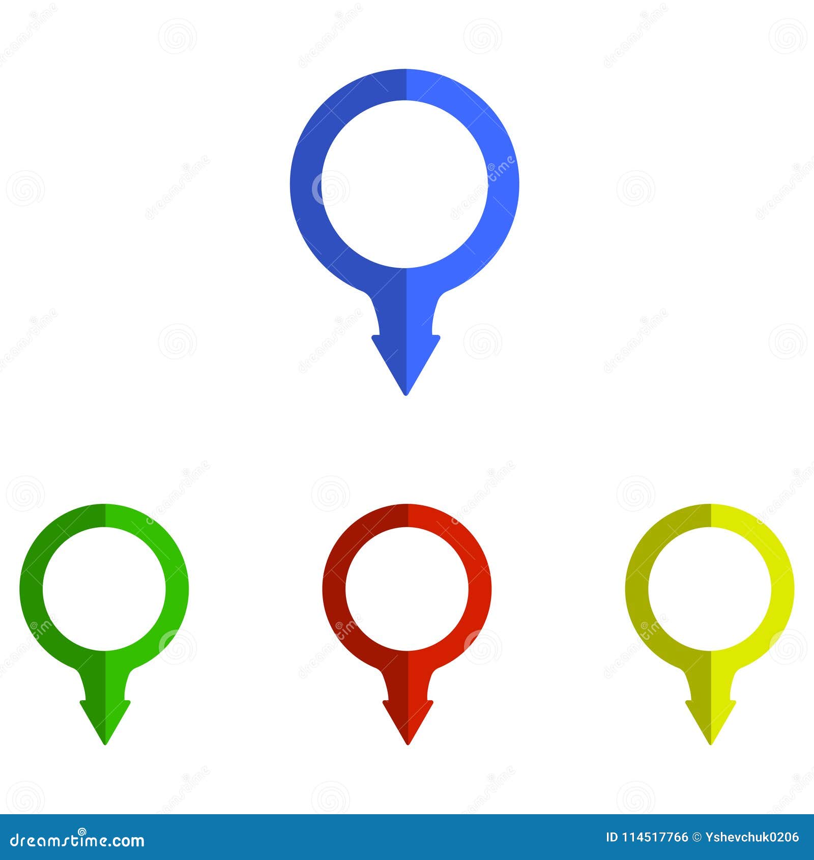 Map Pointer Icon. White Background. Vector Illustration. Stock Vector ...