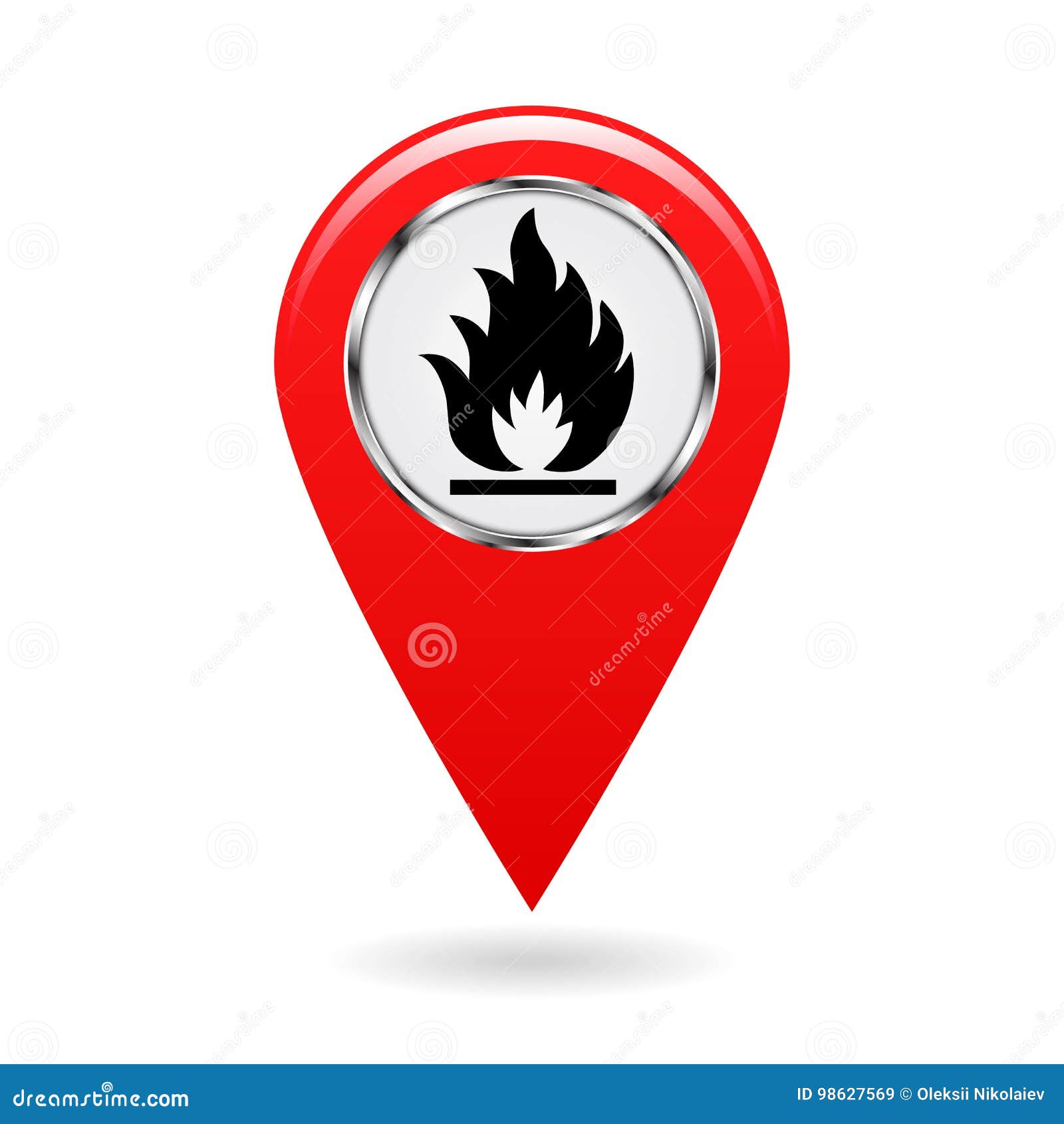 Map Pointer. Index Blasting And Explosion Hazard Areas On The Map ...