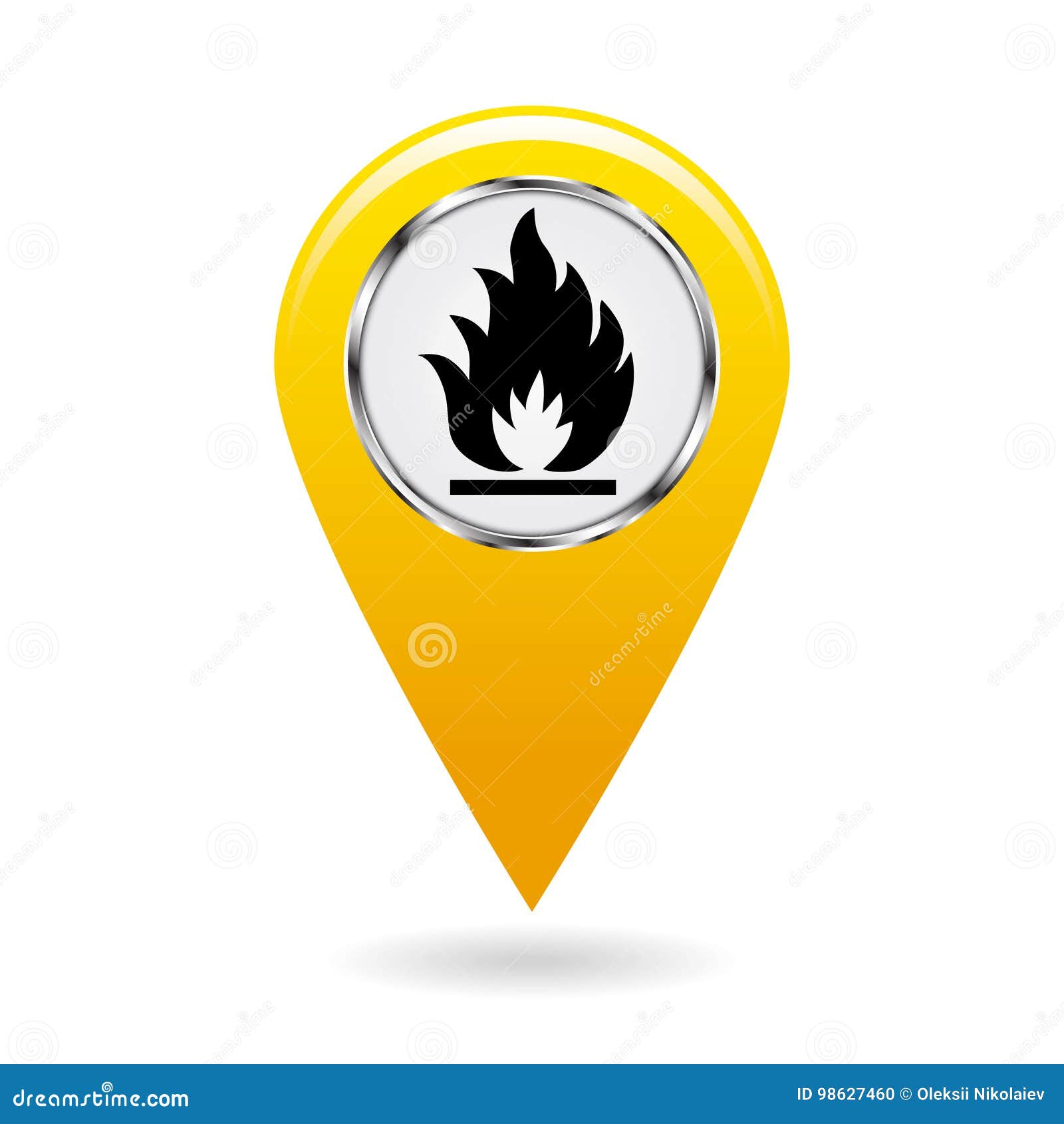 Map Pointer. Index Blasting And Explosion Hazard Areas On The Map ...