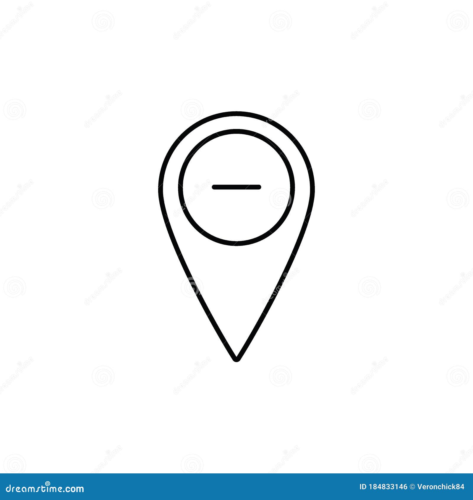 Map Pointer Iocn with Minus Sign Stock Vector - Illustration of element ...