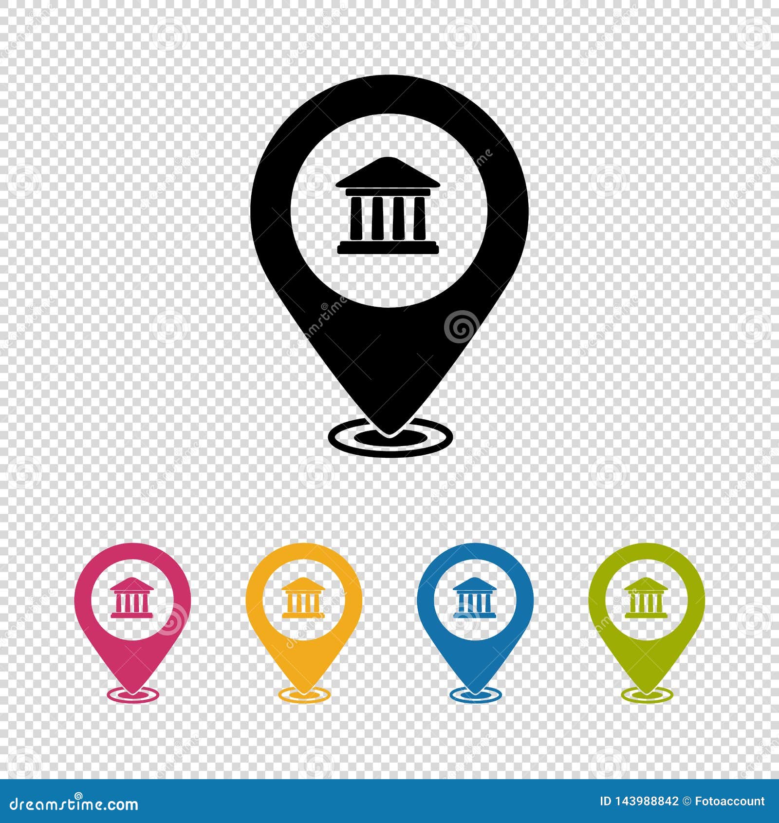Map Pointer, Location Finder, Building Icon - Vector Illustration ...