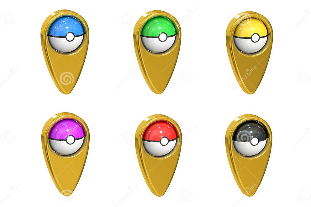 Map Pointer, Location Game Go. 3D Rendering Editorial Photography ...