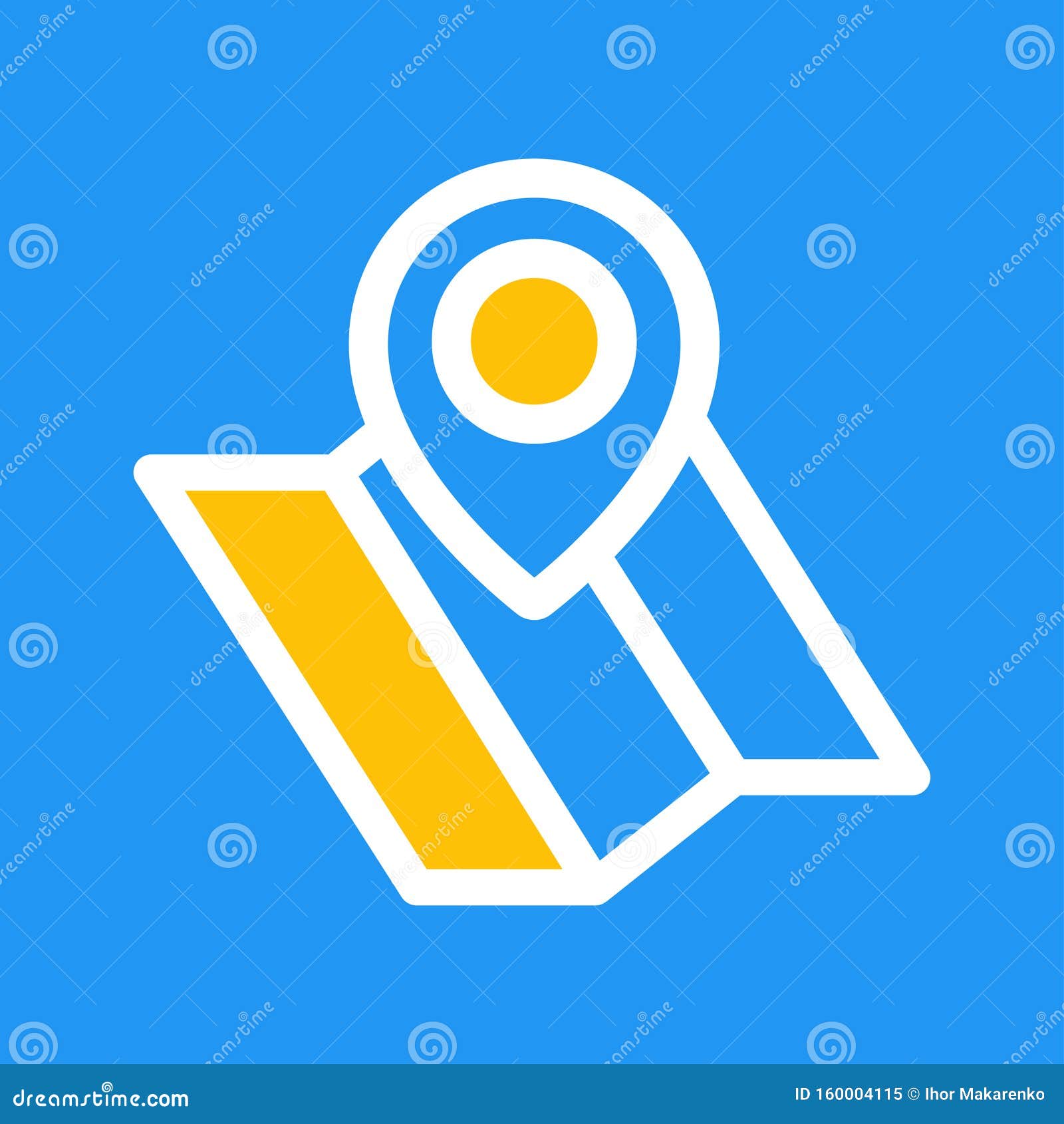 Map Pointer Logo - Vector Icon, Flat Design Stock Vector - Illustration ...