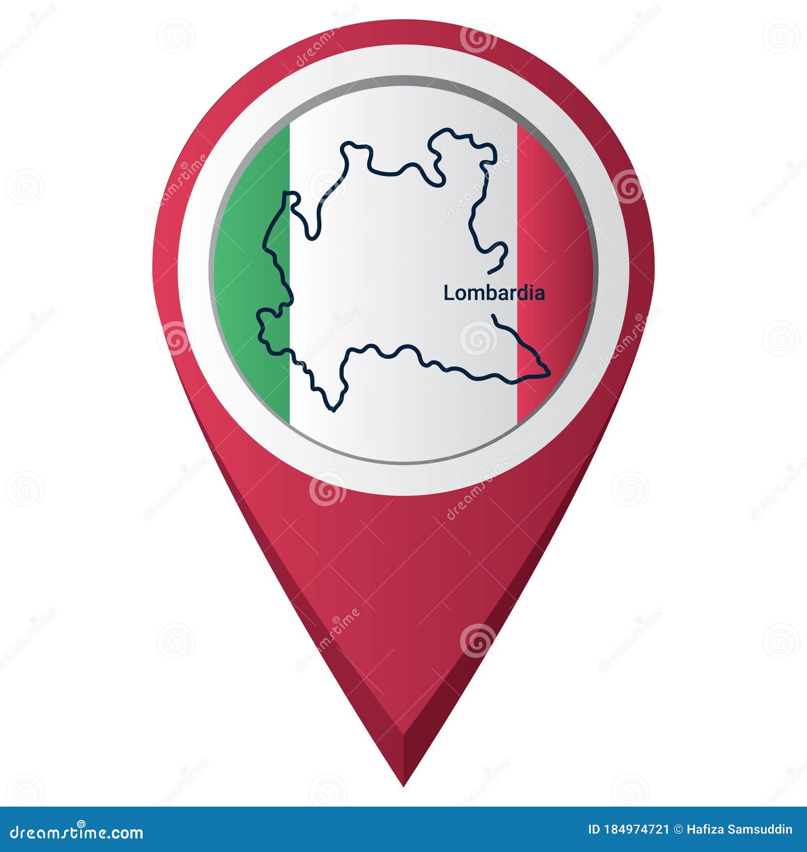Lombardia Map. Vector Illustration Decorative Design Royalty-Free Cartoon | CartoonDealer.com ...