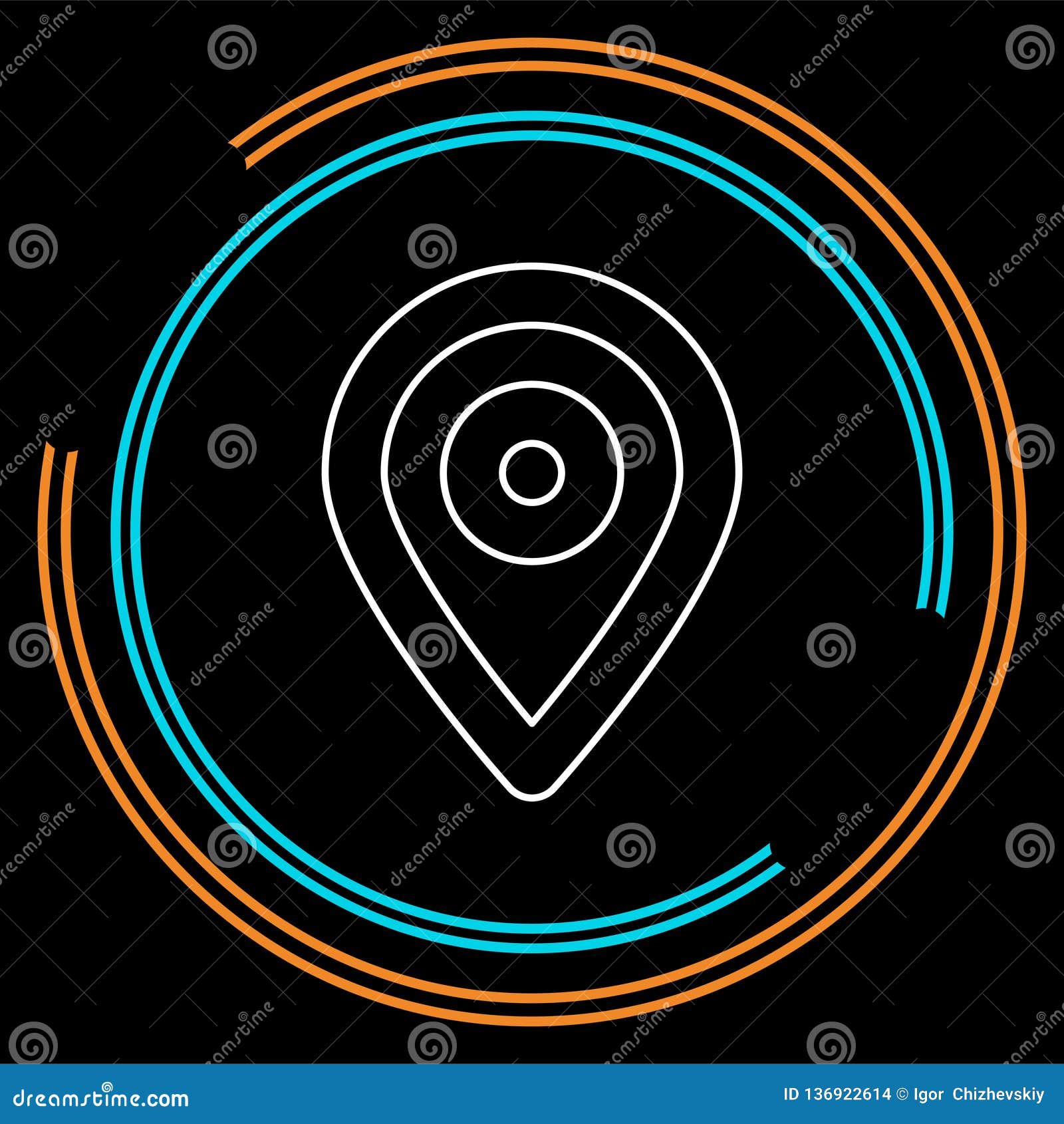 Map Pointer, Map Pin, Map Gps Icon Stock Vector - Illustration of ...