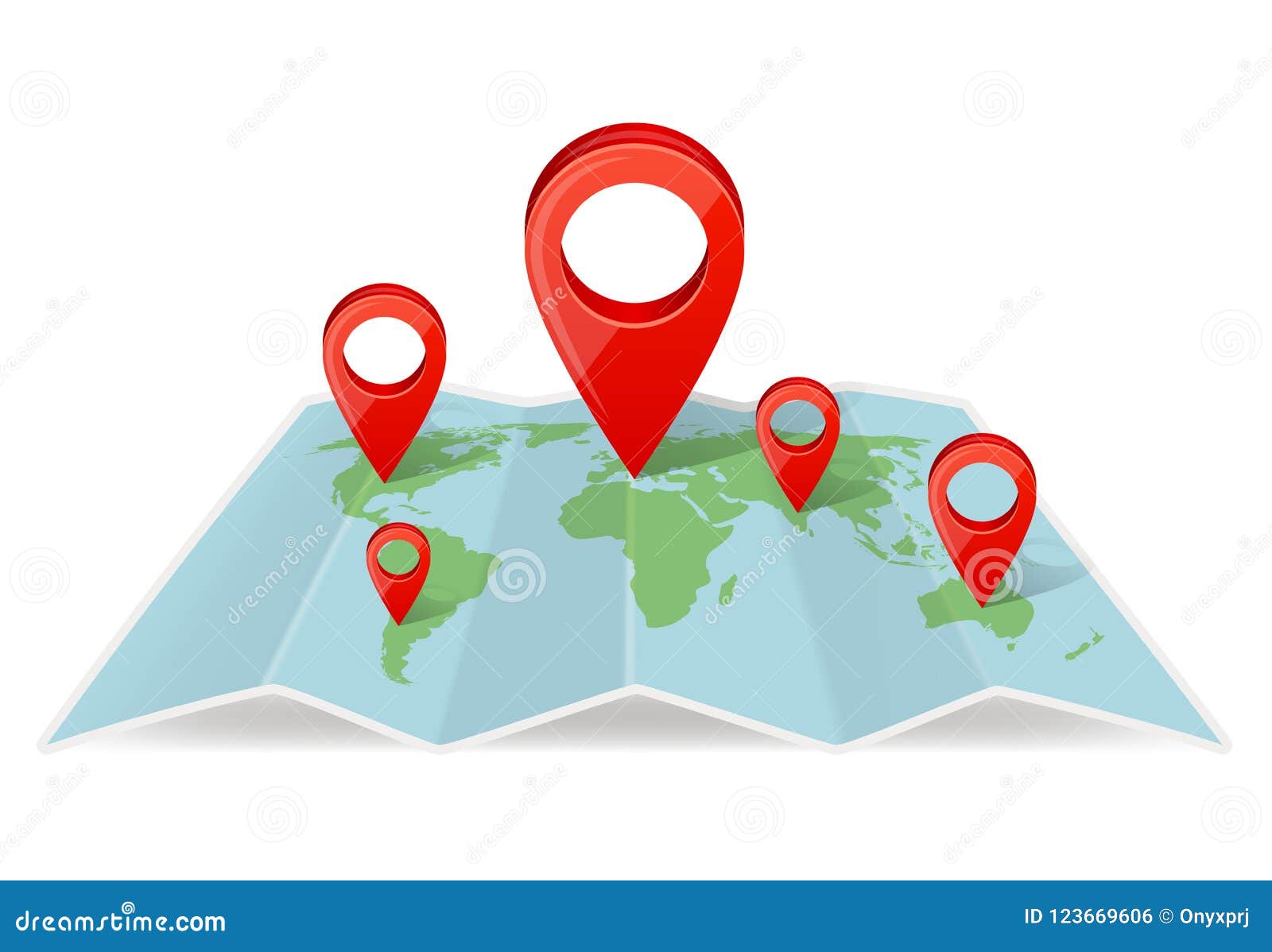 World Map Navigations. World Map Navigation Point Mark. Travel Concept ...