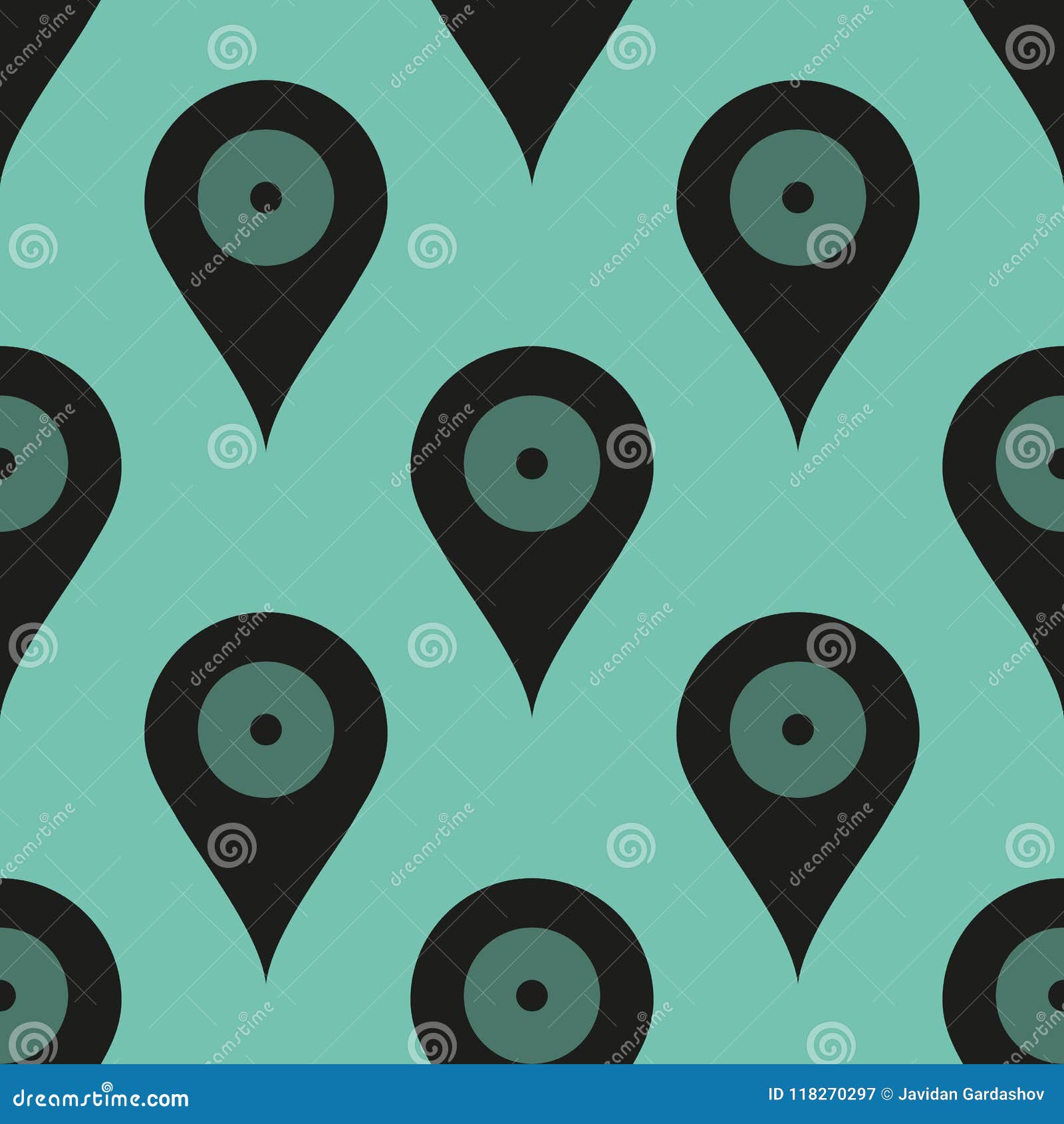 Map Pointer Pattern Vector Seamless Repeating for Any Web Design Stock Vector - Illustration of ...