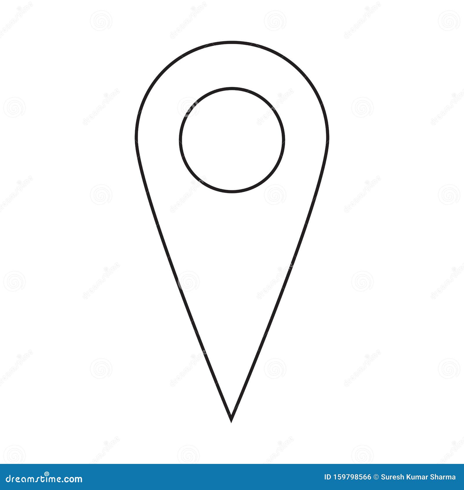 Map Pointer, Map Pin, Map Icon - Arrow Pin, Compass Location Stock ...