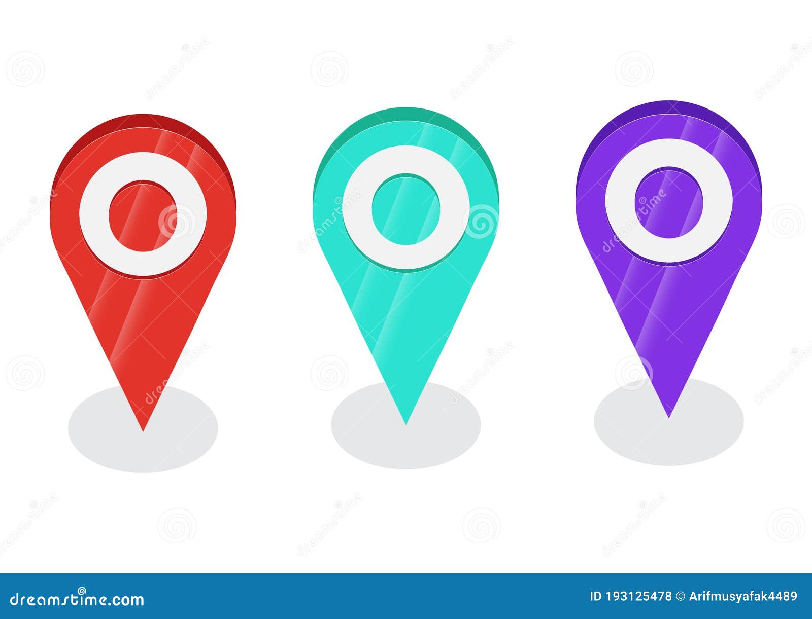 Map pointer pin stock vector. Illustration of detailed - 193125478