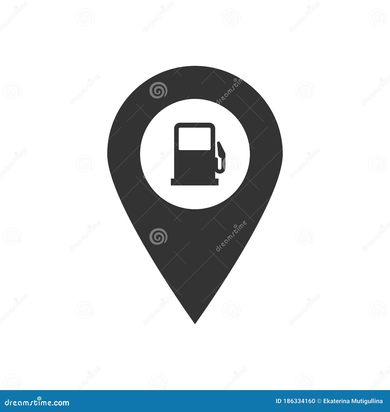Map Pointer Pin Vector Simple Black Icon. Geotag Location Point with ...