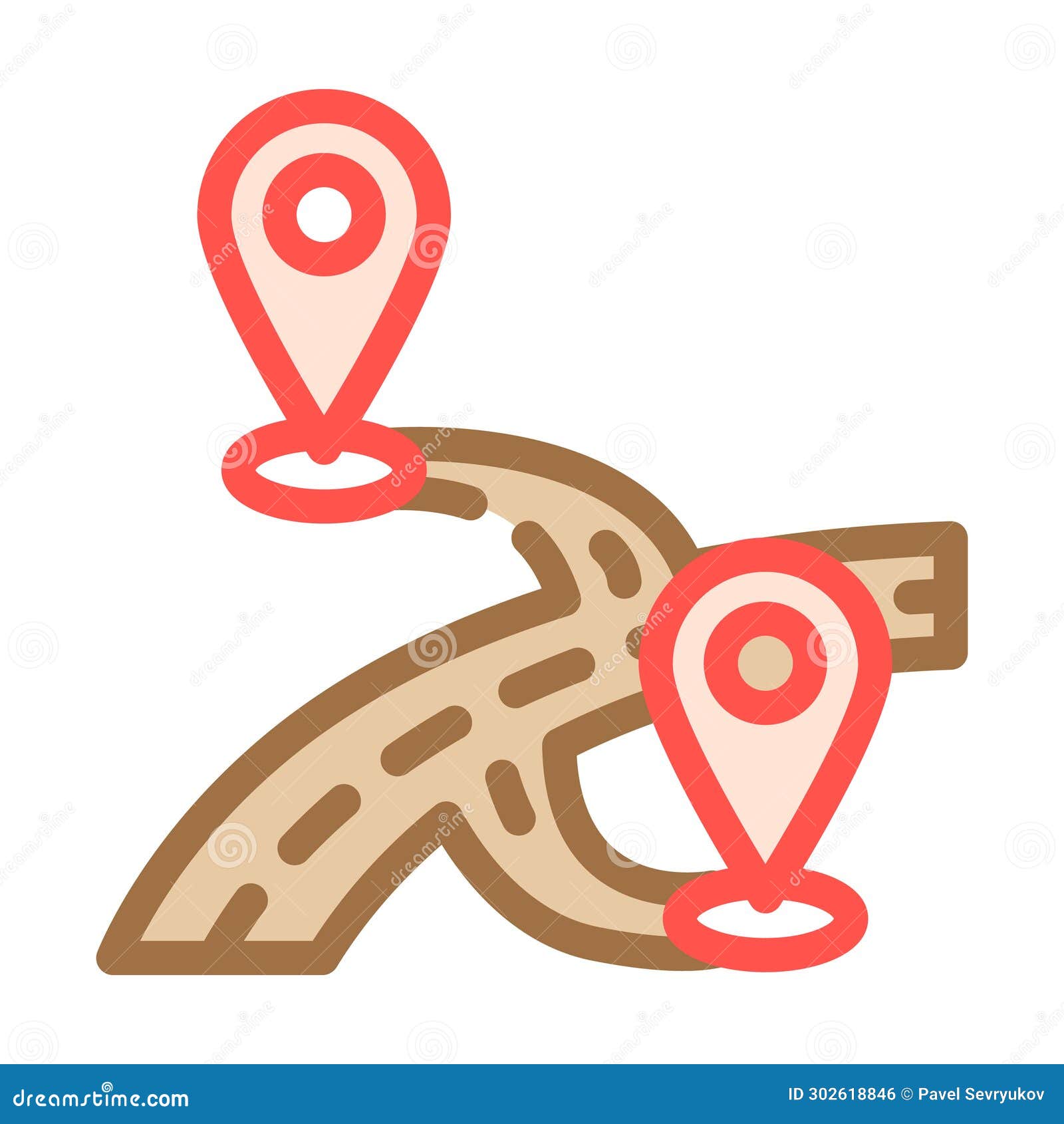 Map Pointer Place Color Icon Vector Illustration Stock Vector ...