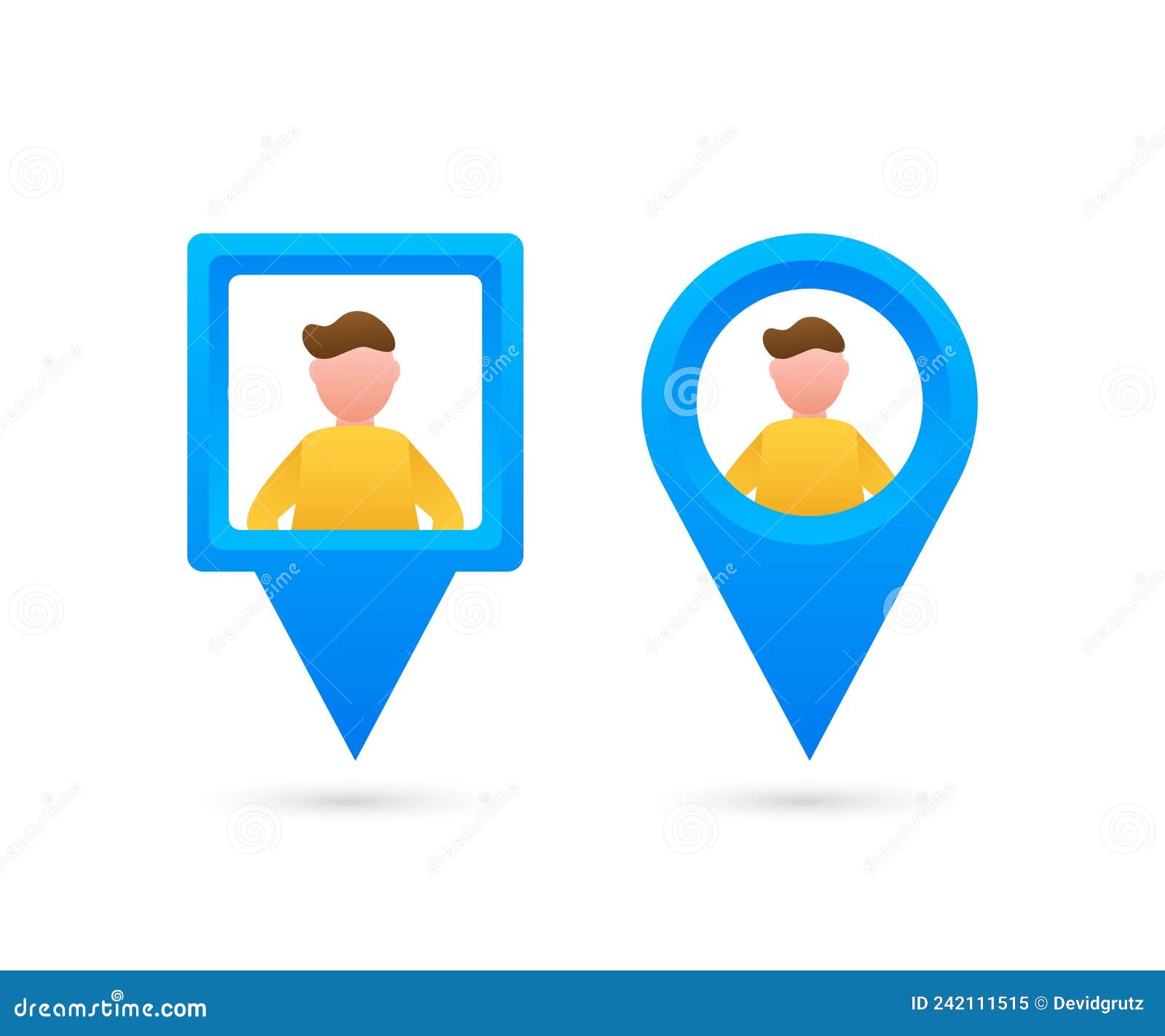 Map Pointer with Pople. Pin Point Human. Vector Stock Illustration ...