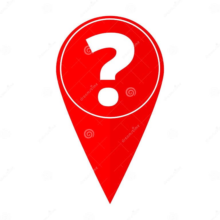 Map pointer question mark stock vector. Illustration of guide - 95007513