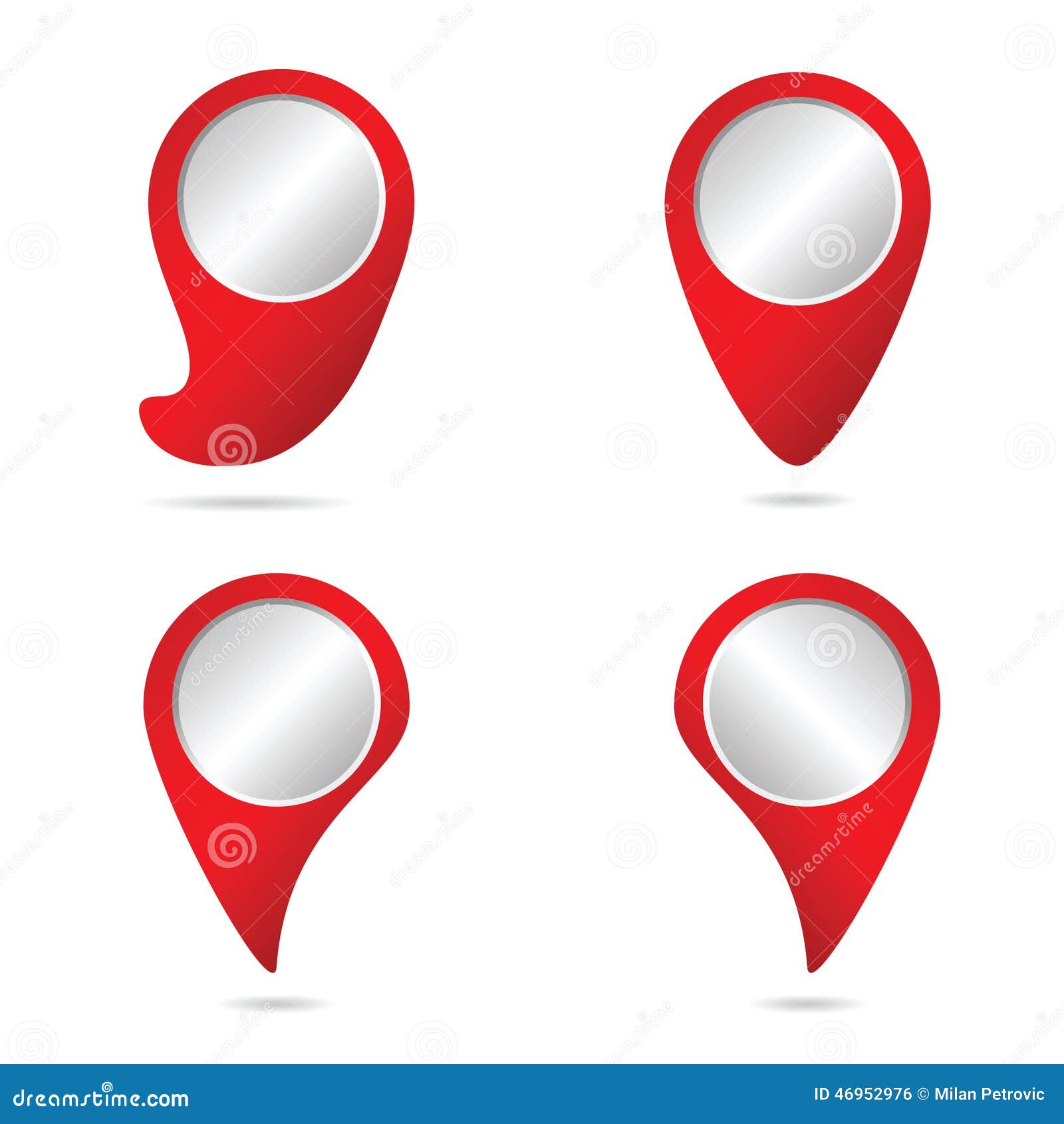 Map Pointer in Red Color Vector Illustration Stock Vector ...