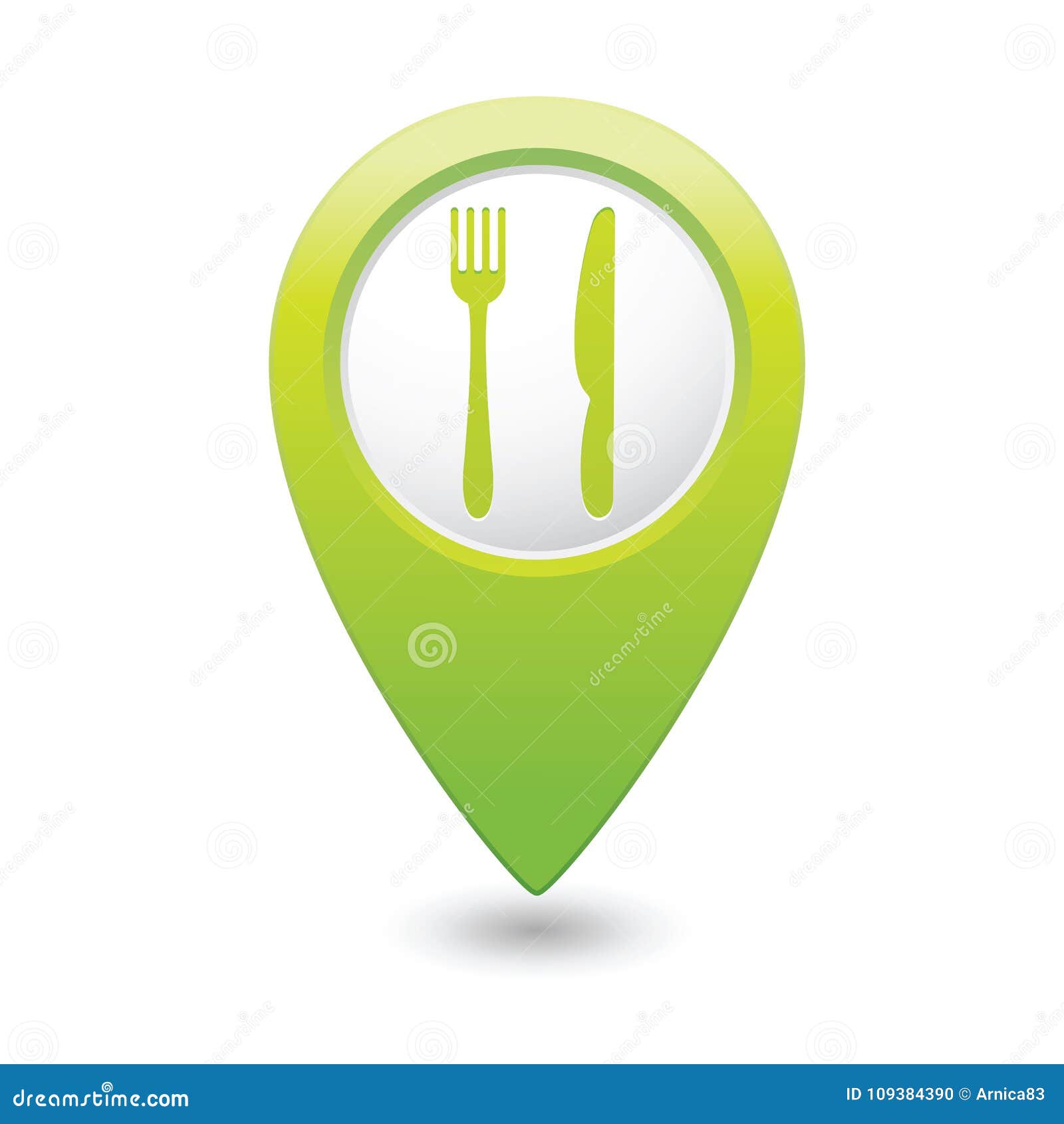 Map Pointer with Restaurant Icon Stock Vector - Illustration of menu ...
