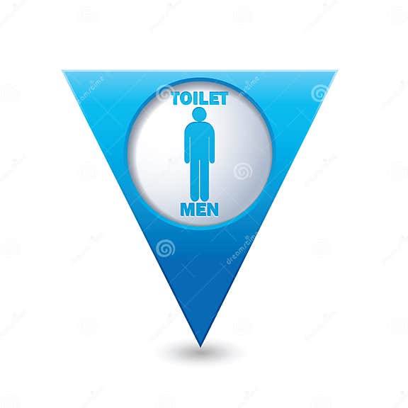 Map Pointer with Restroom Icon, Man WC Stock Vector - Illustration of ...