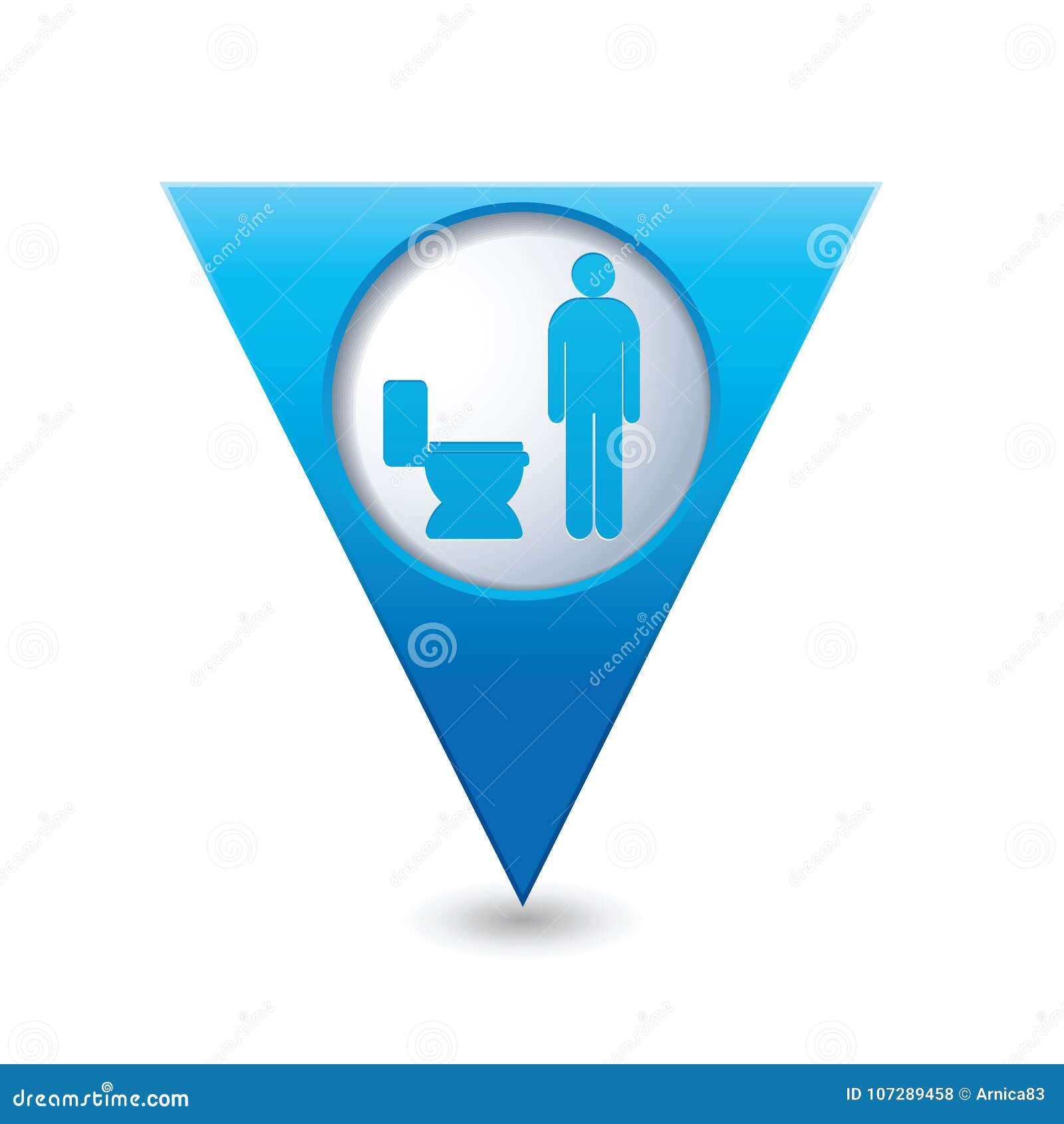 Map Pointer with Restroom Icon, Man WC Stock Vector - Illustration of ...