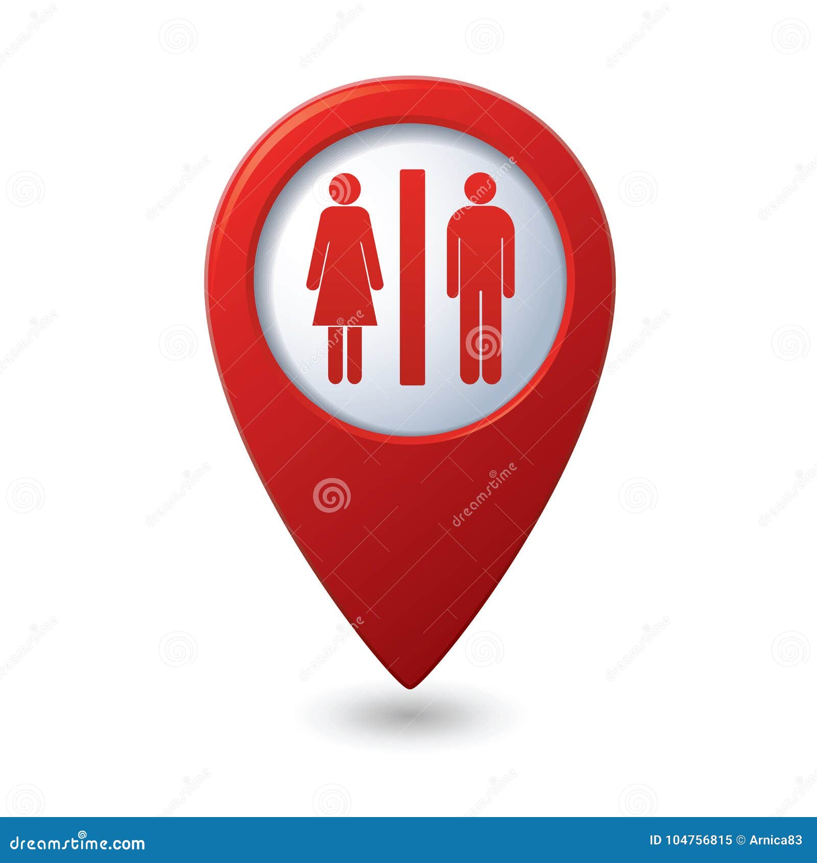 Map Pointer with Restroom Icons Stock Vector - Illustration of ...