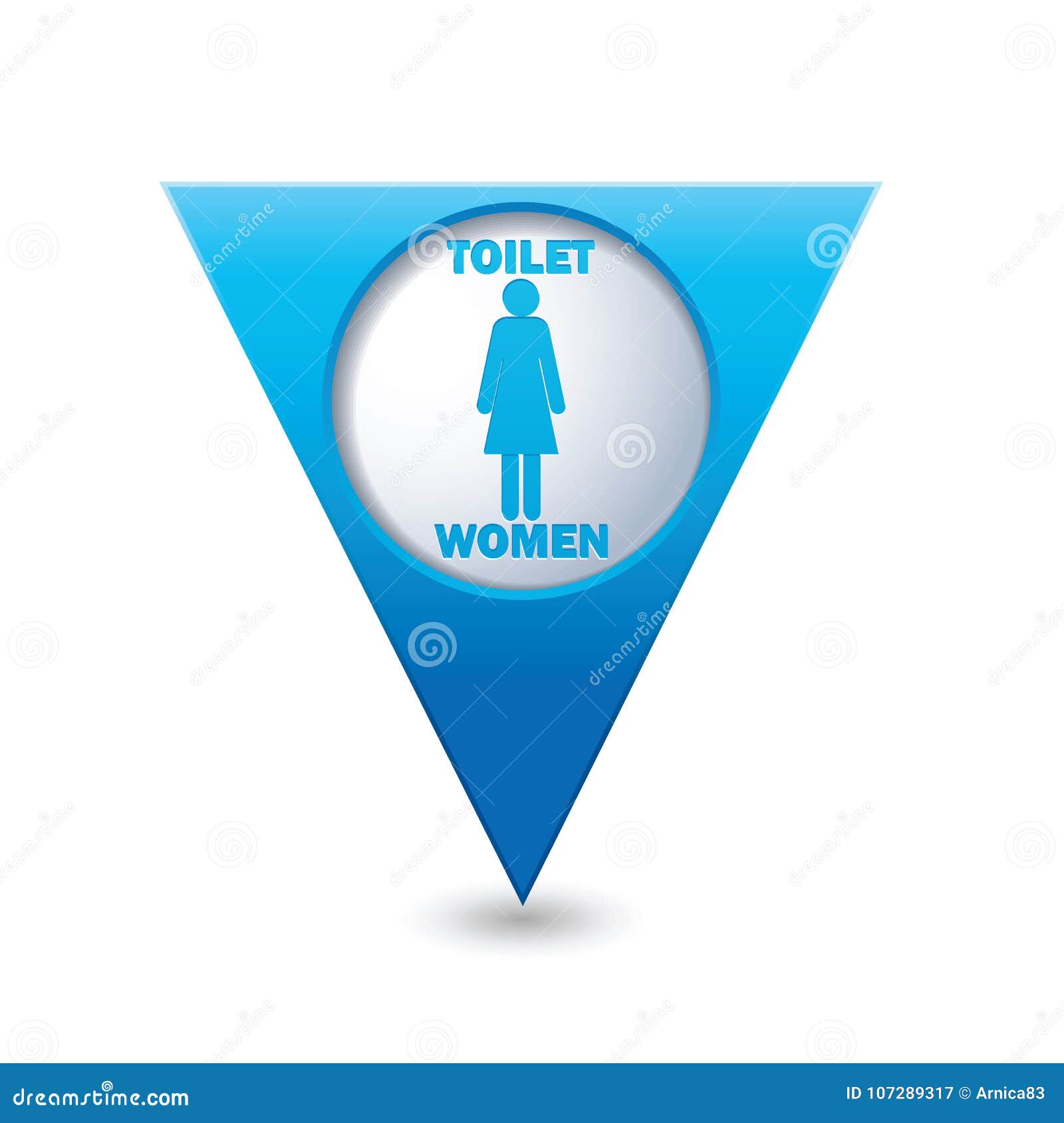Map Pointer with Restroom Icons, Lady WC Stock Vector - Illustration of ...