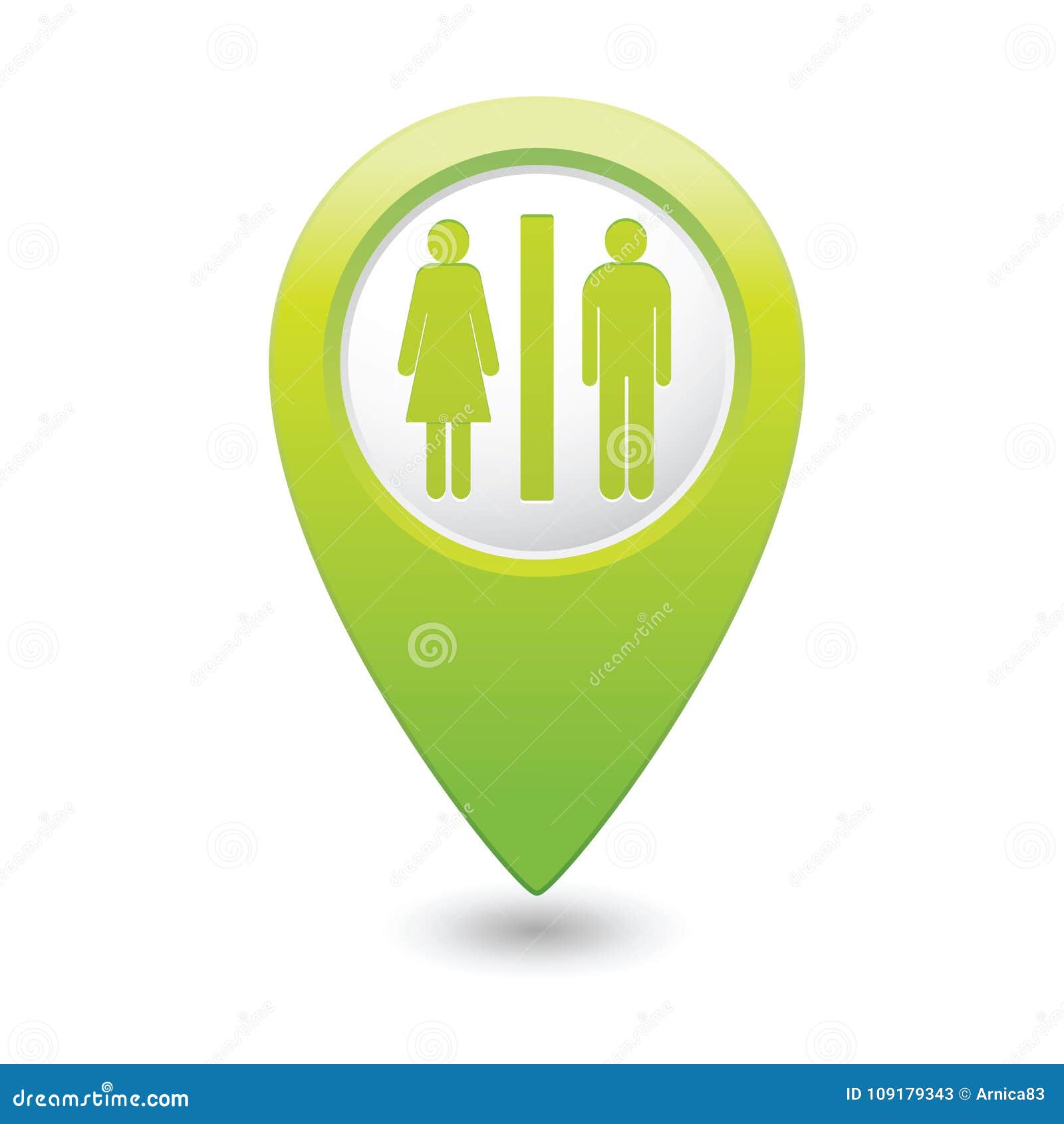 Map Pointer with Restroom Icons Stock Vector - Illustration of guide ...