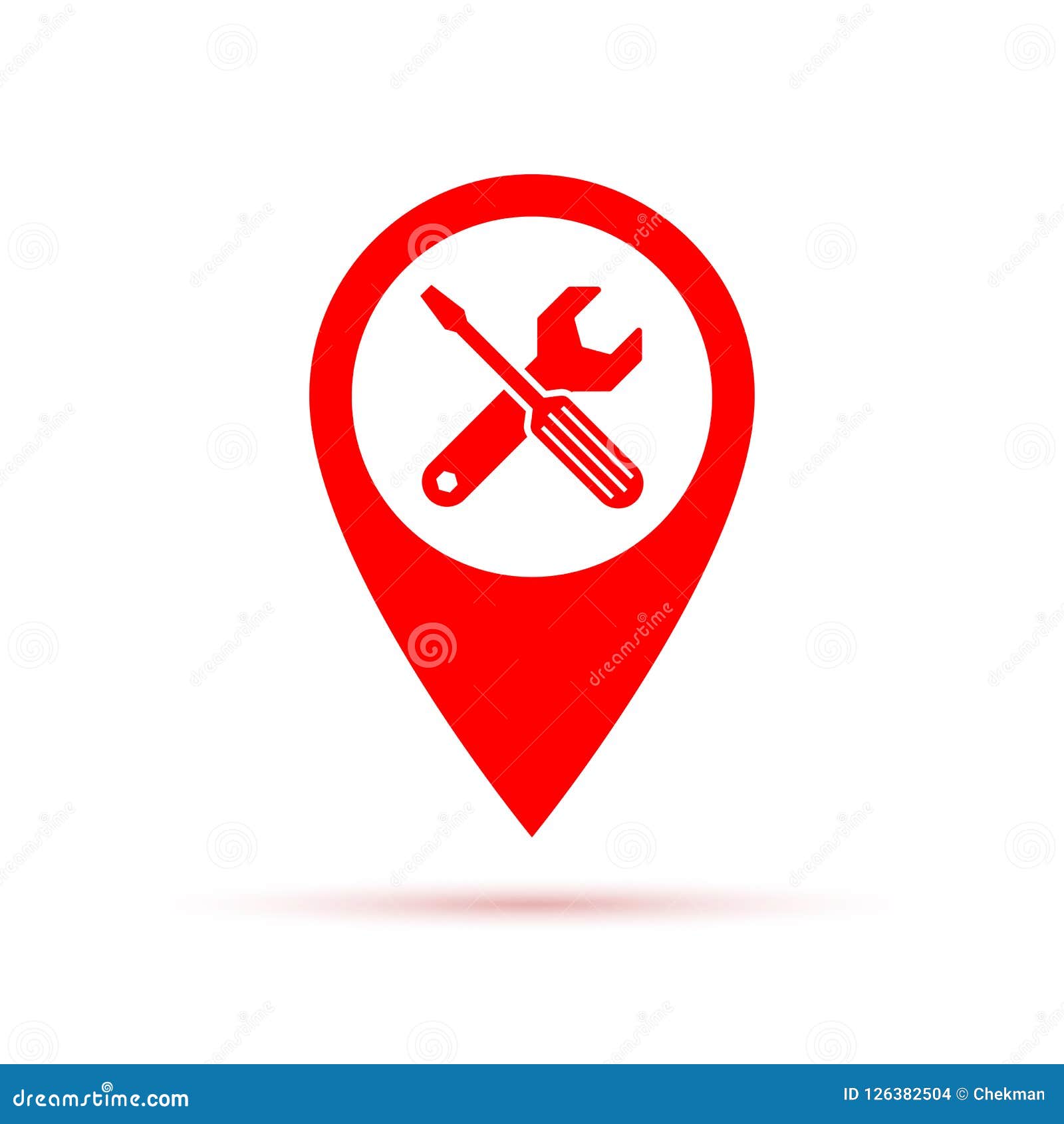 Map Pointer with Service Symbol. Vector Illustration Stock Illustration ...