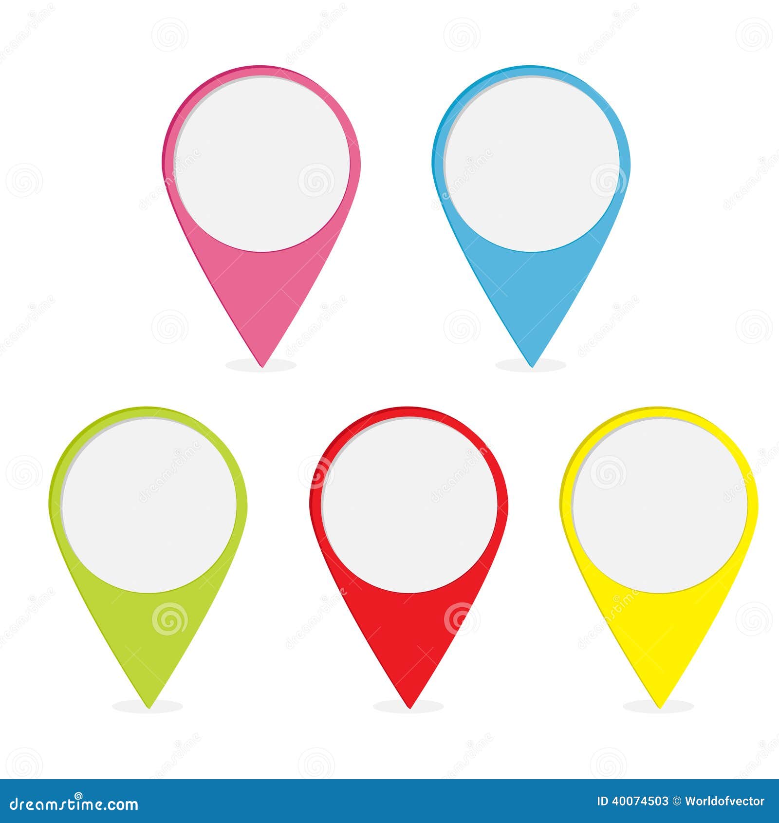Map Pointer Set. Colorful Round Markers Stock Vector - Illustration of ... Map Pointer Set. Colorful Round Markers Stock Vector - Illustration of ...