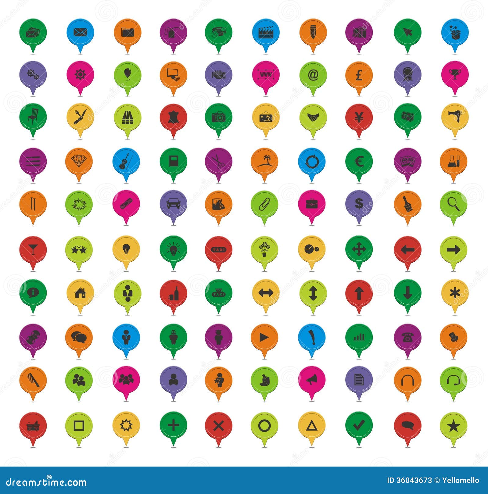 100 map pointer sets stock illustration. Illustration of metro - 36043673