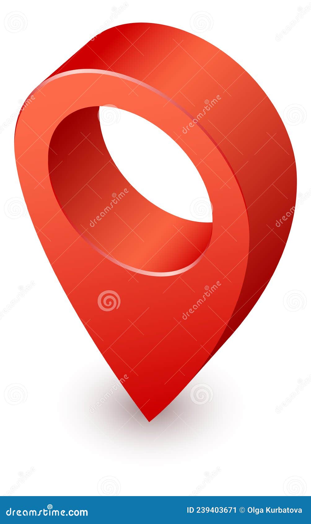 Map Pointer. Shiny Realistic Red Geo Pin Stock Vector - Illustration of ...