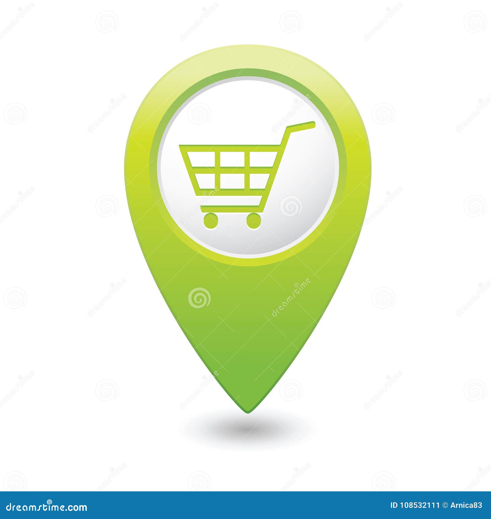 Map Pointer with Shopping Icon Stock Vector - Illustration of ...