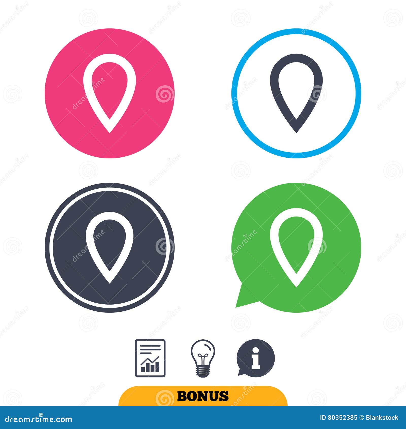 Map Pointer Sign Icon. Marker Symbol. Stock Vector - Illustration of ...